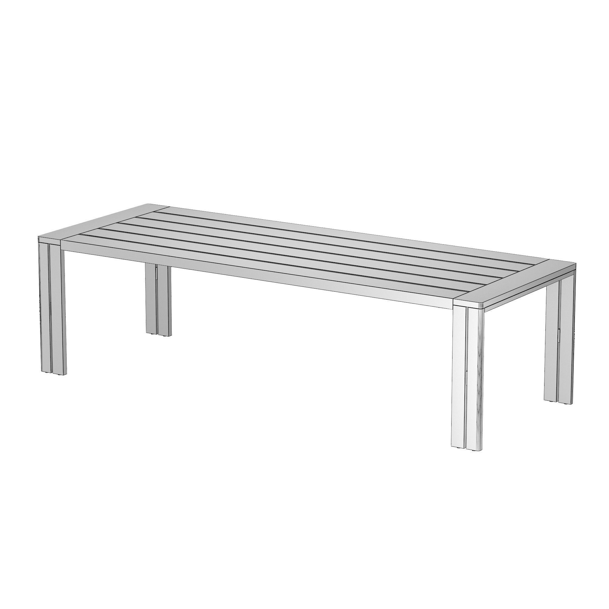 MATIRA TEAK RECTANGULAR DINING TABLE 3D model | CGTrader