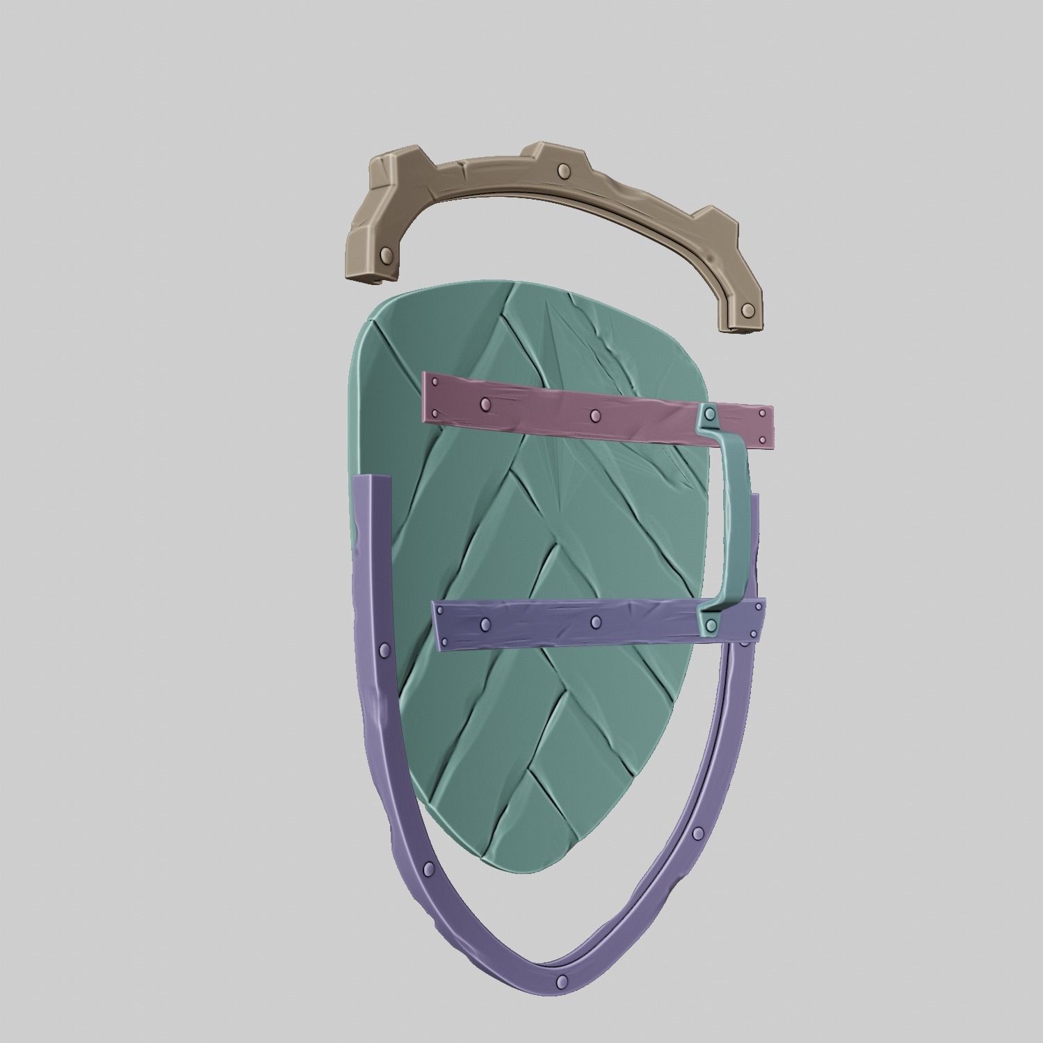 Zelda Wood Shield 3D model 3D printable | CGTrader