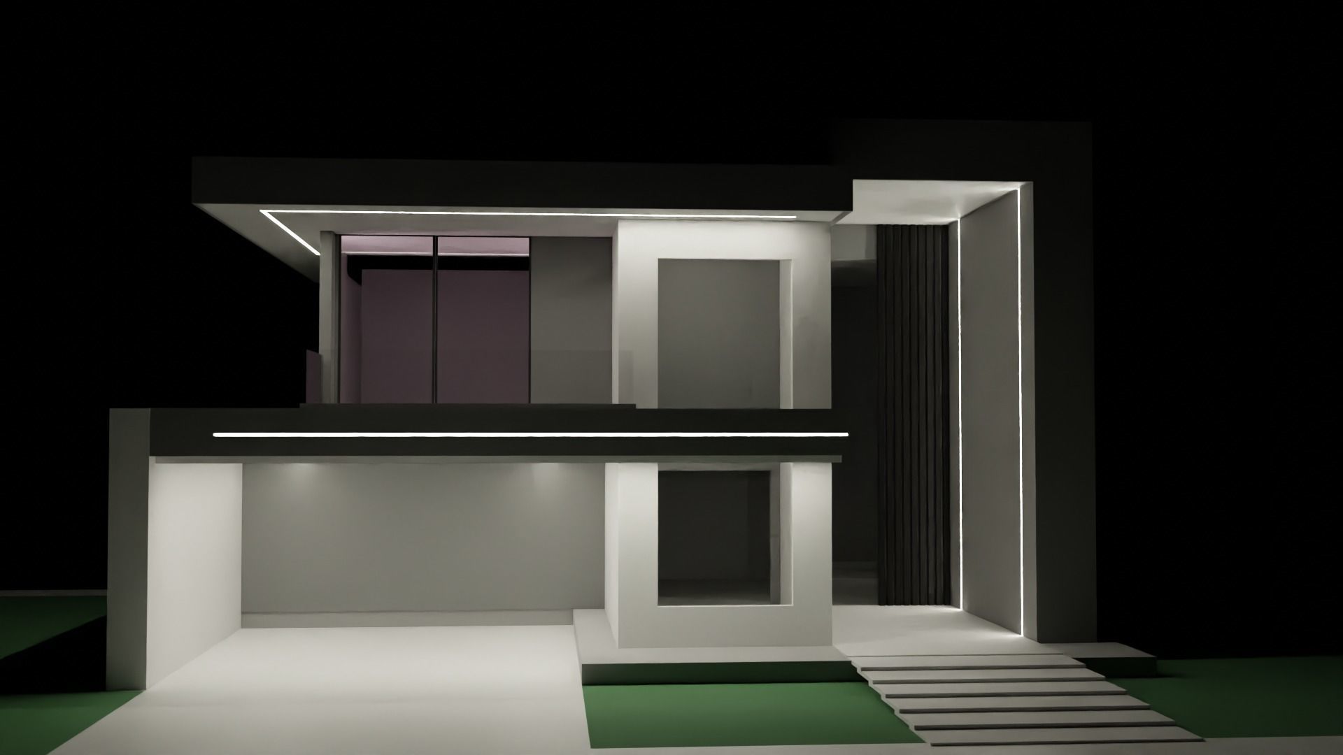 cozy house in high-tech style 3D model rigged | CGTrader