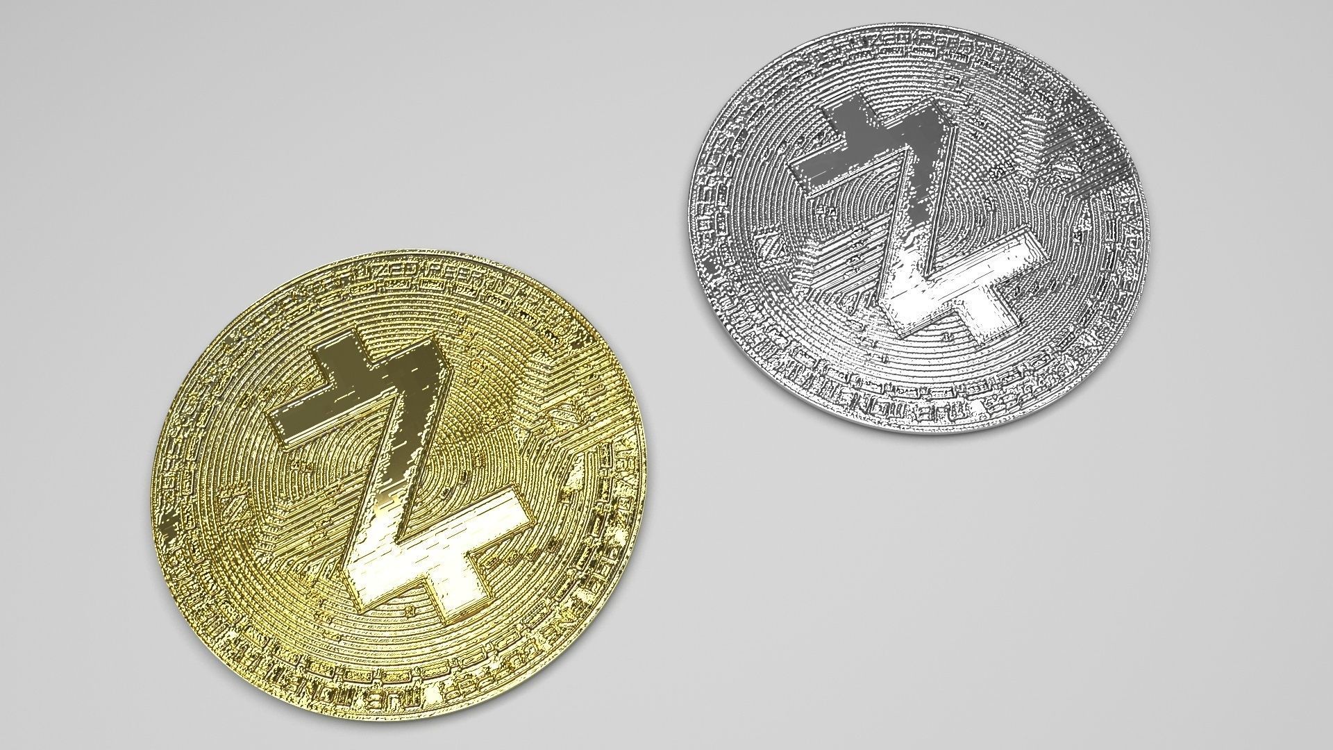 Zcash Coin Model 3D model | CGTrader