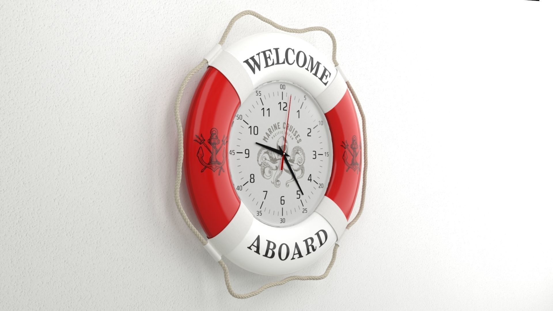 Model of a souvenir themed wall clock 3D model | CGTrader