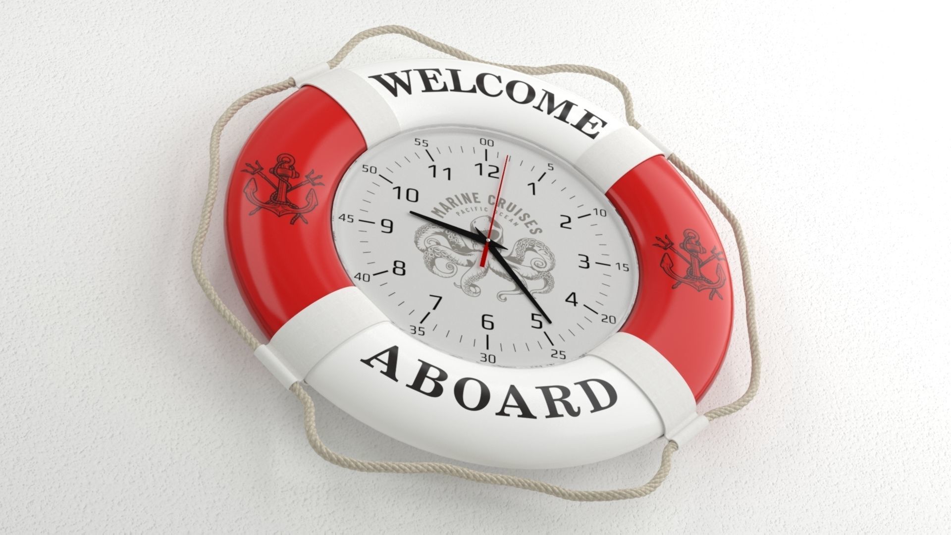 Model of a souvenir themed wall clock 3D model | CGTrader