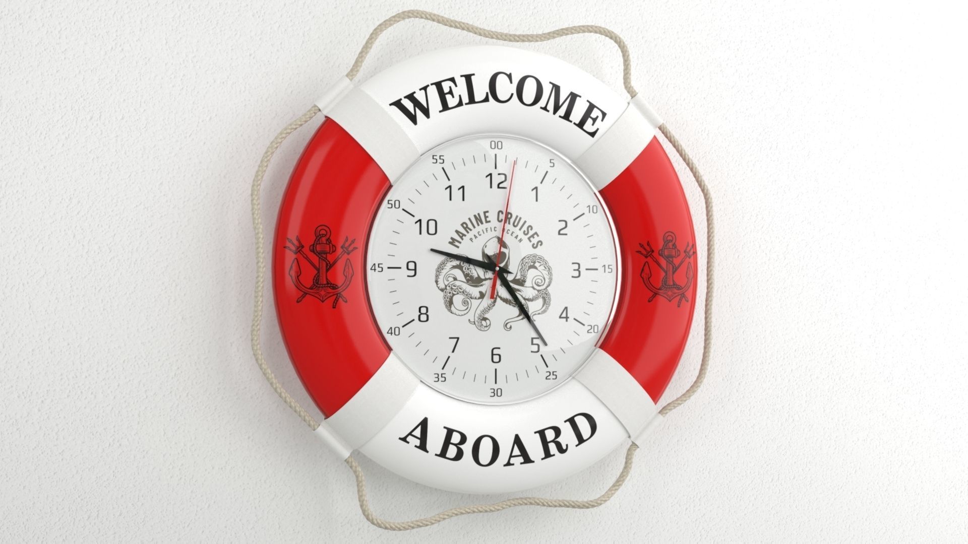 Model of a souvenir themed wall clock 3D model | CGTrader