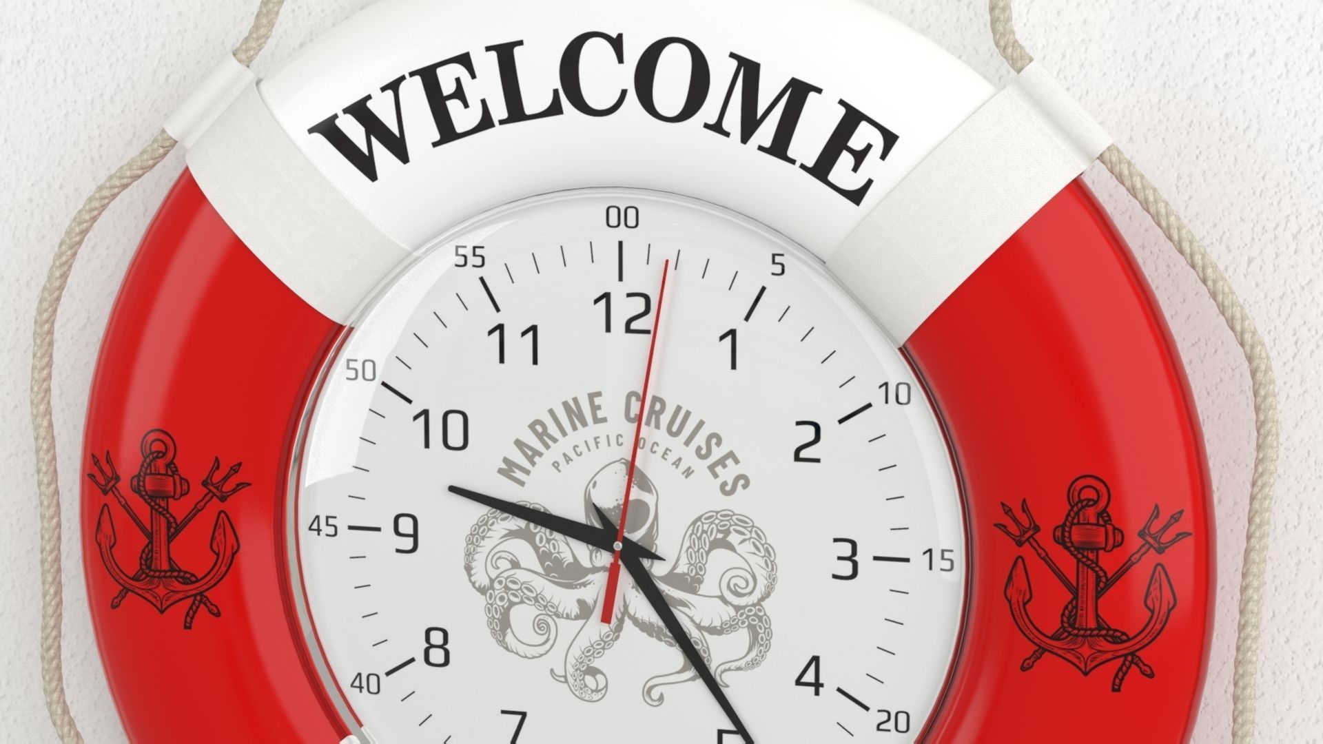 Model of a souvenir themed wall clock 3D model | CGTrader