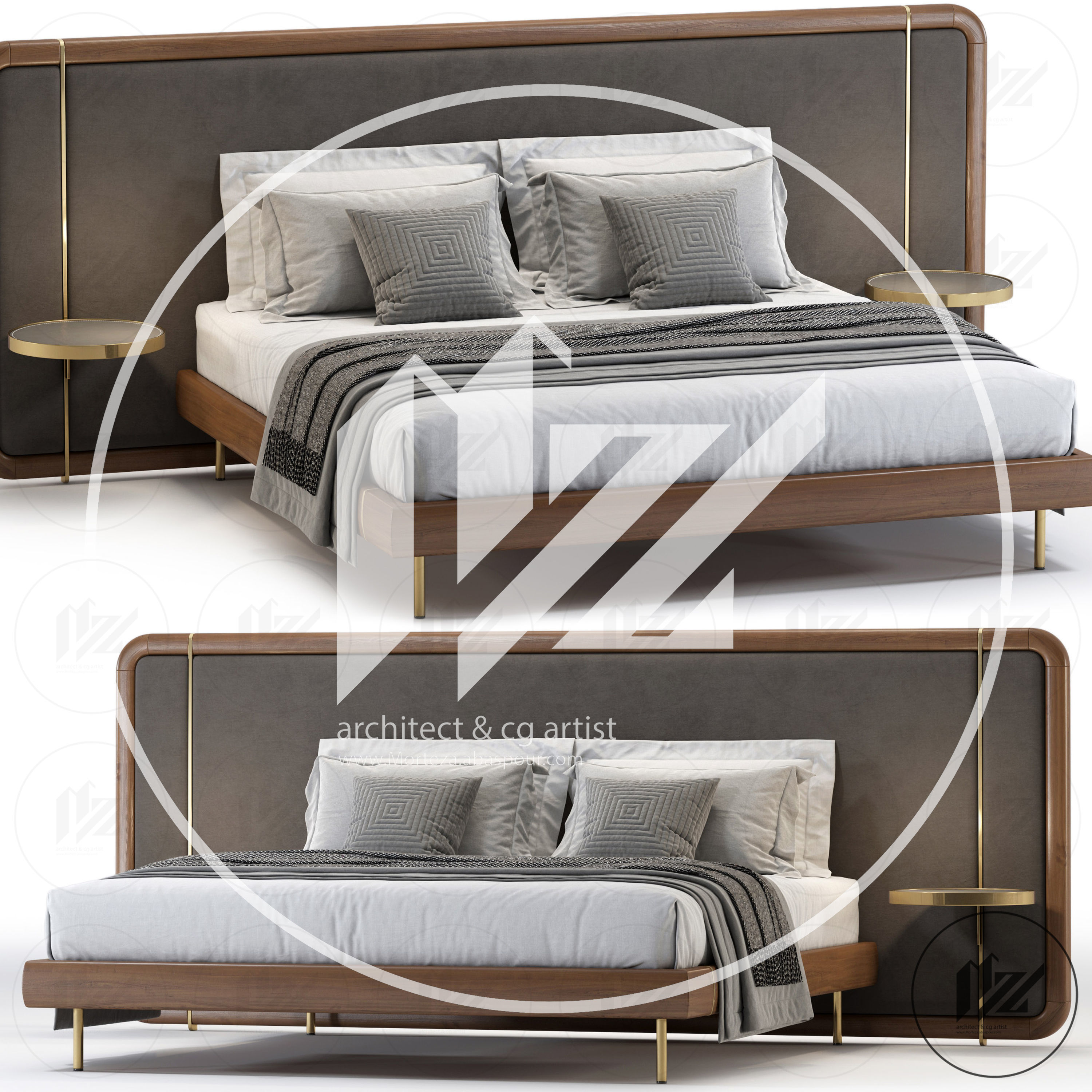 Porada Killian No2 Bed 3D model | CGTrader