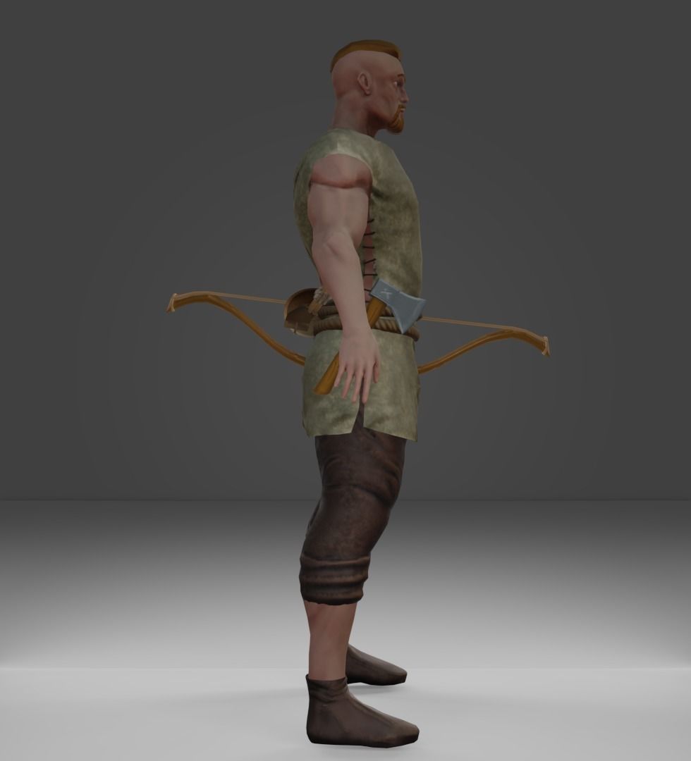 Commoner Archer 3D model | CGTrader