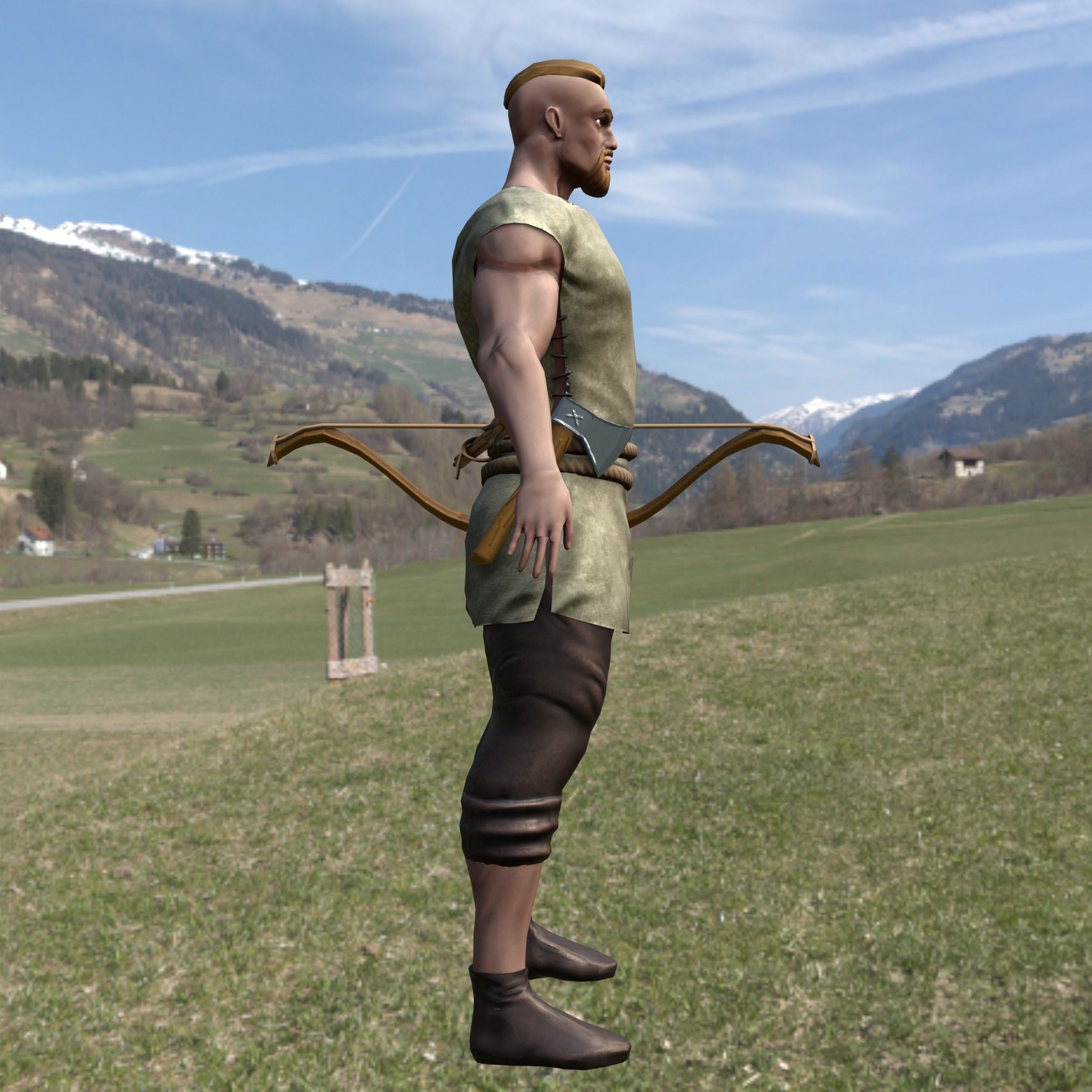 Commoner Archer 3D model | CGTrader