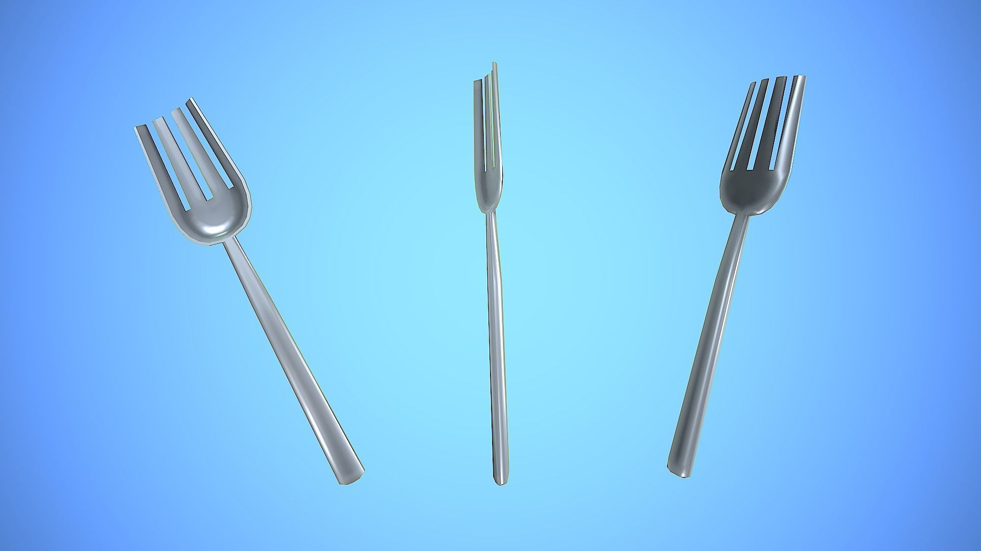 3D model FORK KITCHEN CARTOON STYLIZED VR / AR / low-poly | CGTrader