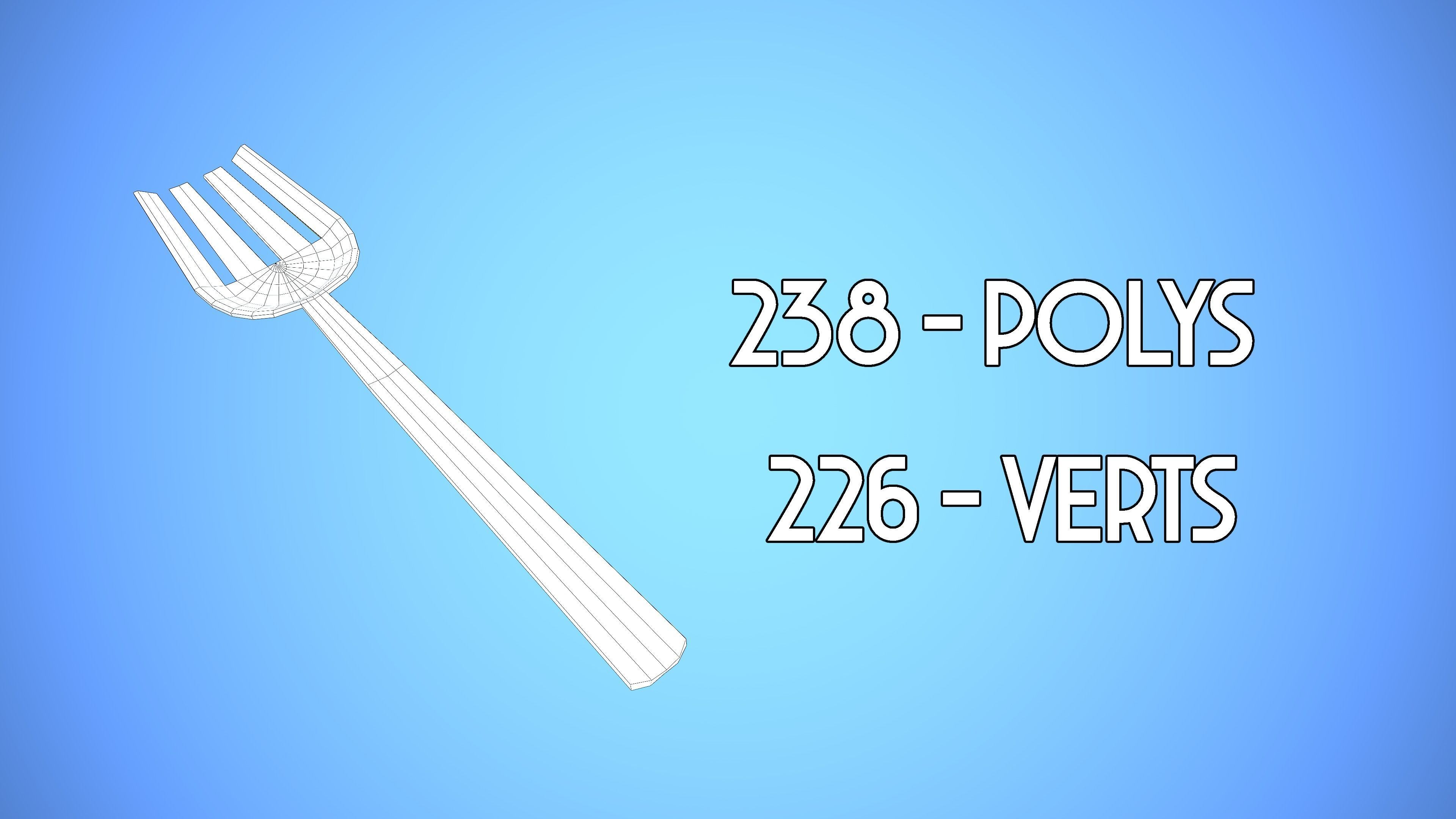 3D model FORK KITCHEN CARTOON STYLIZED VR / AR / low-poly | CGTrader