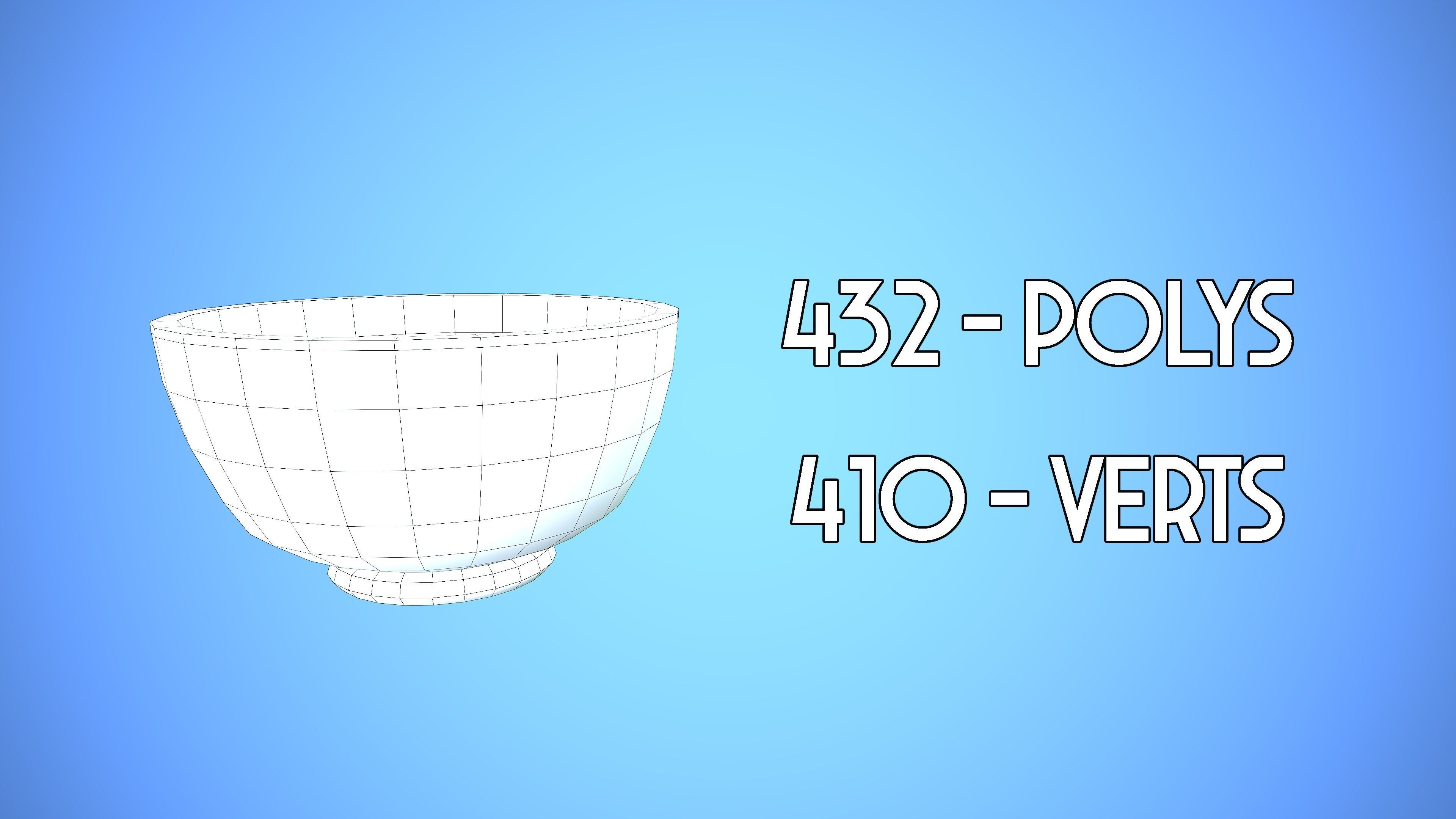 3D model RED BOWL KITCHEN CARTOON STYLIZED VR / AR / low-poly | CGTrader