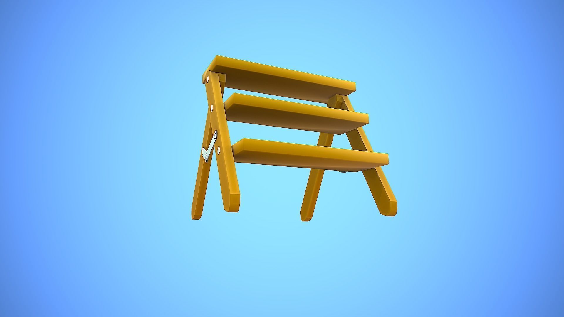 3D model SMALL PAINTERS LADDER CARTOON STYLIZED VR / AR / low-poly ...