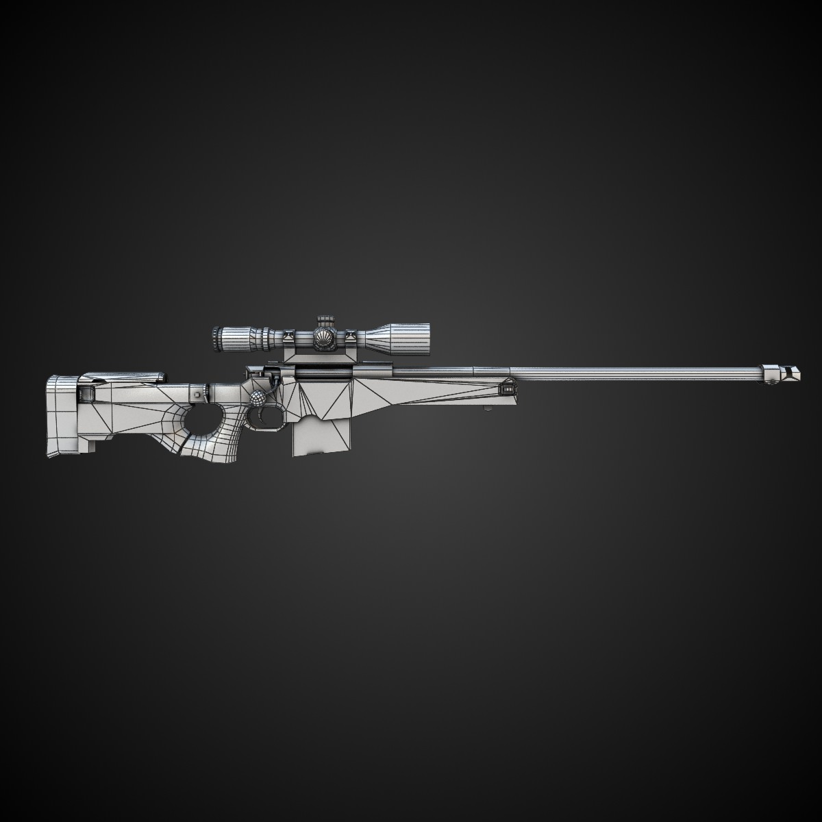 3D model AWM Sniper rifle VR / AR / low-poly | CGTrader