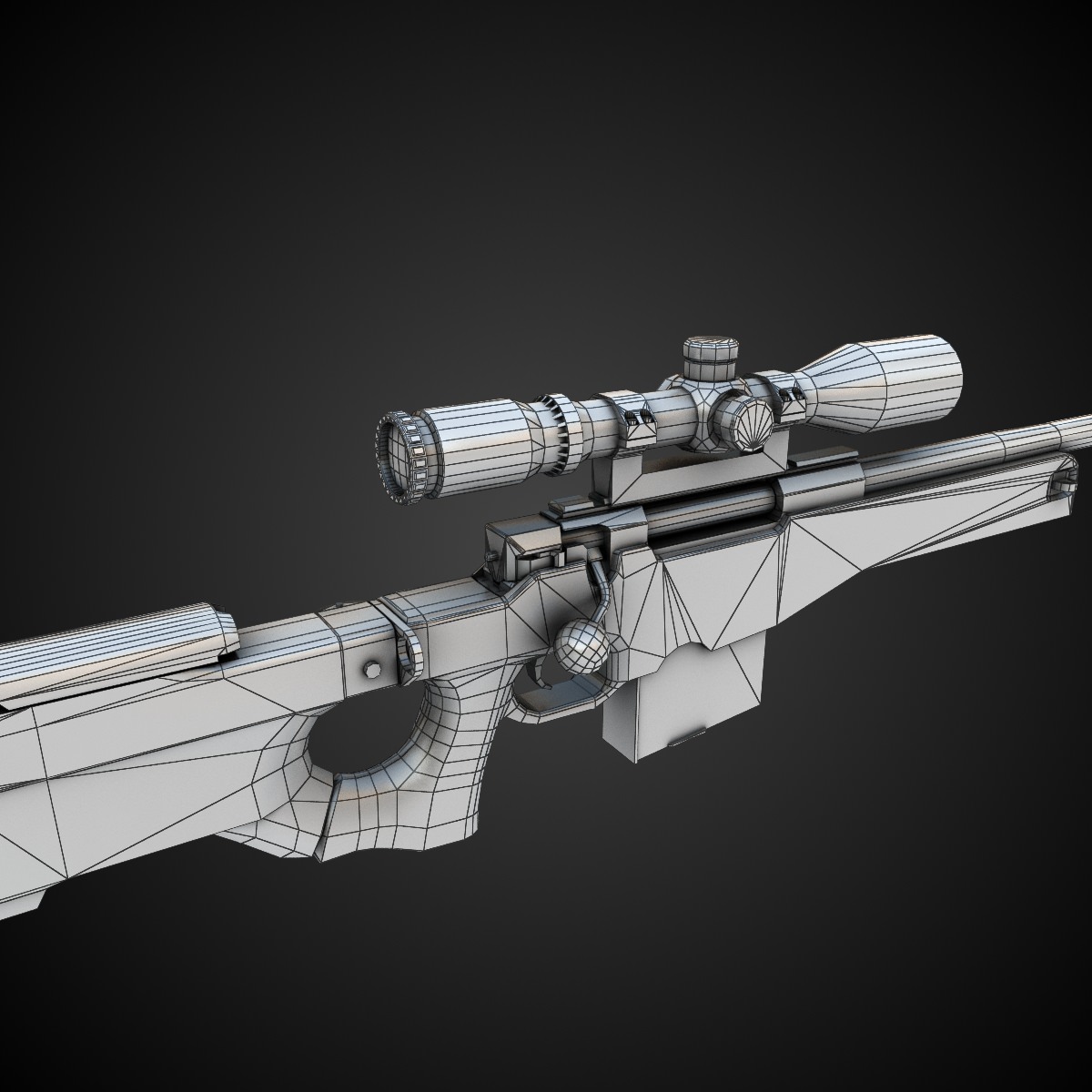3D model AWM Sniper rifle VR / AR / low-poly | CGTrader