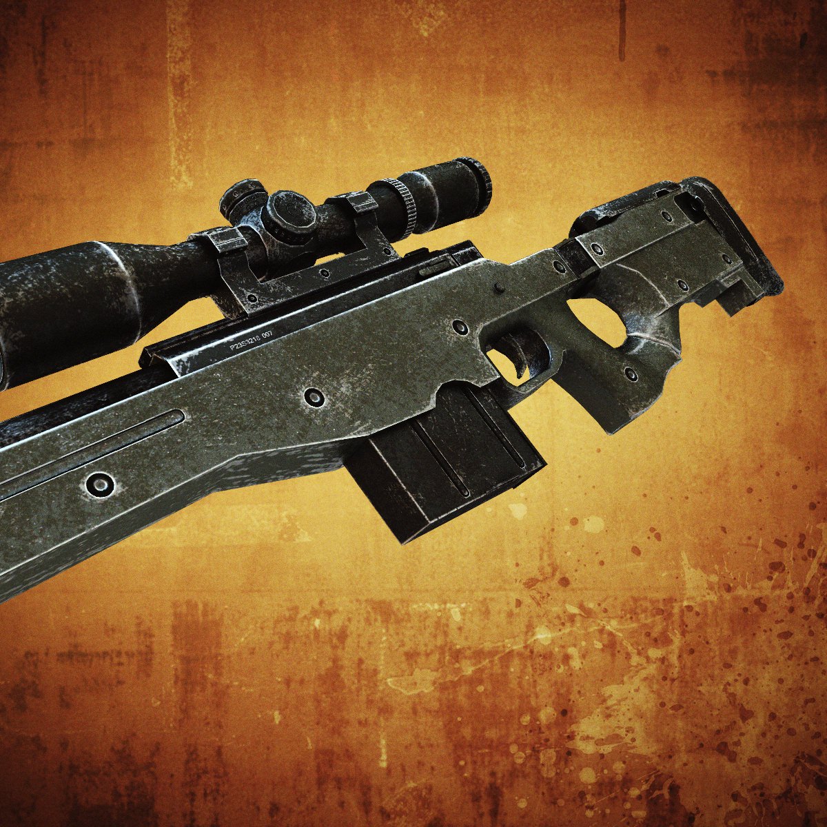 3D model AWM Sniper rifle VR / AR / low-poly | CGTrader