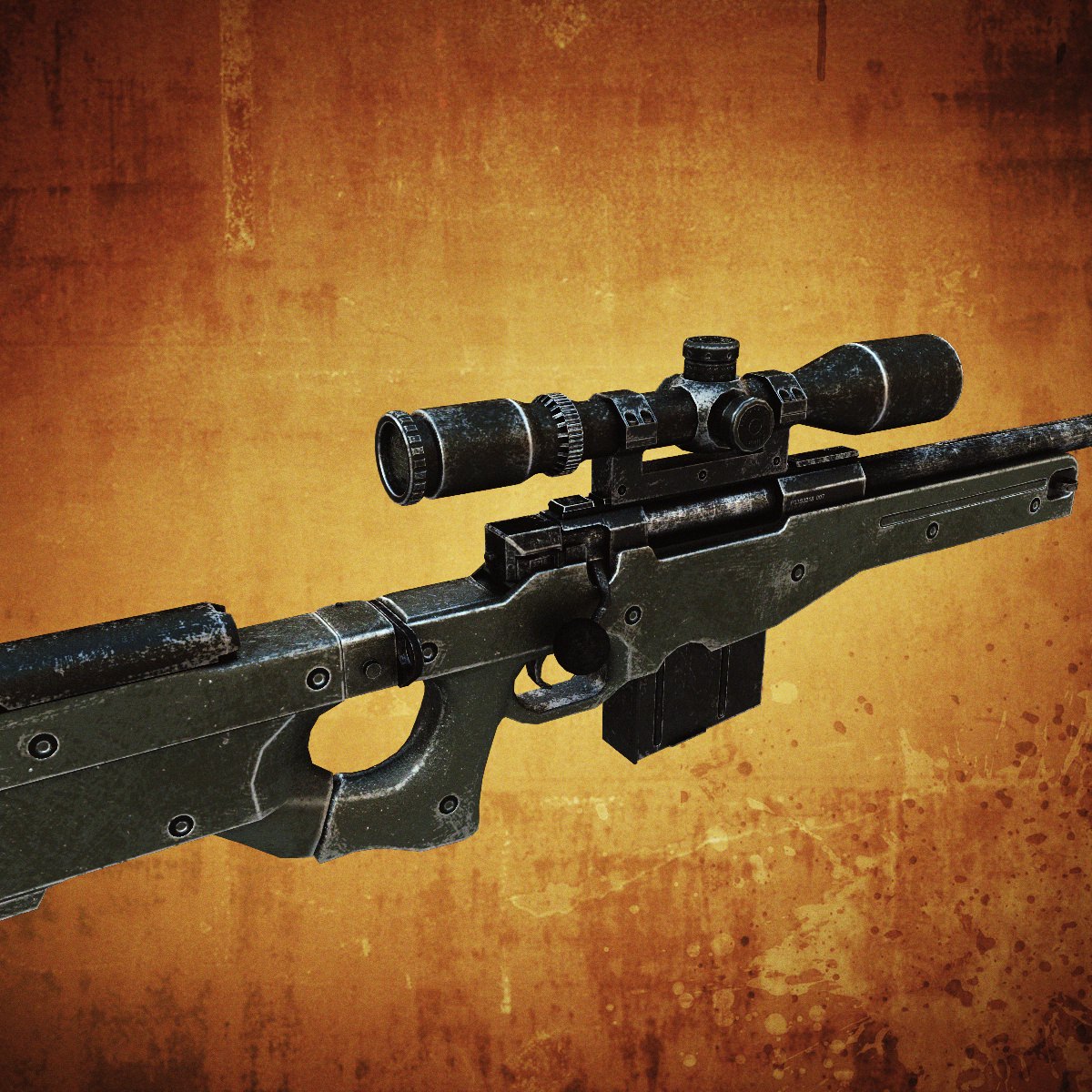 3D model AWM Sniper rifle VR / AR / low-poly | CGTrader