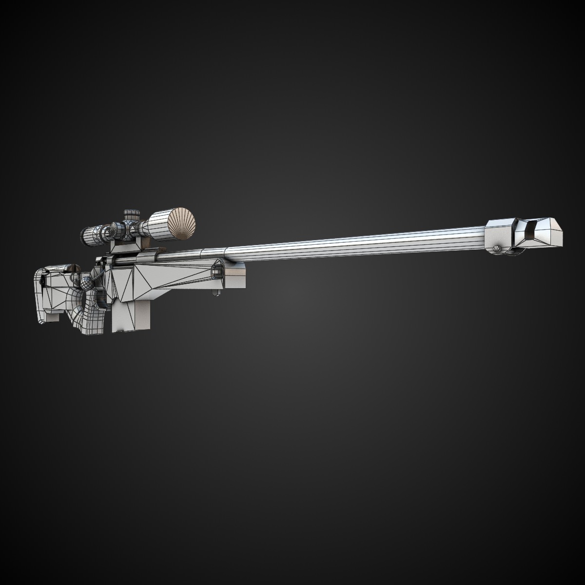 3D model AWM Sniper rifle VR / AR / low-poly | CGTrader