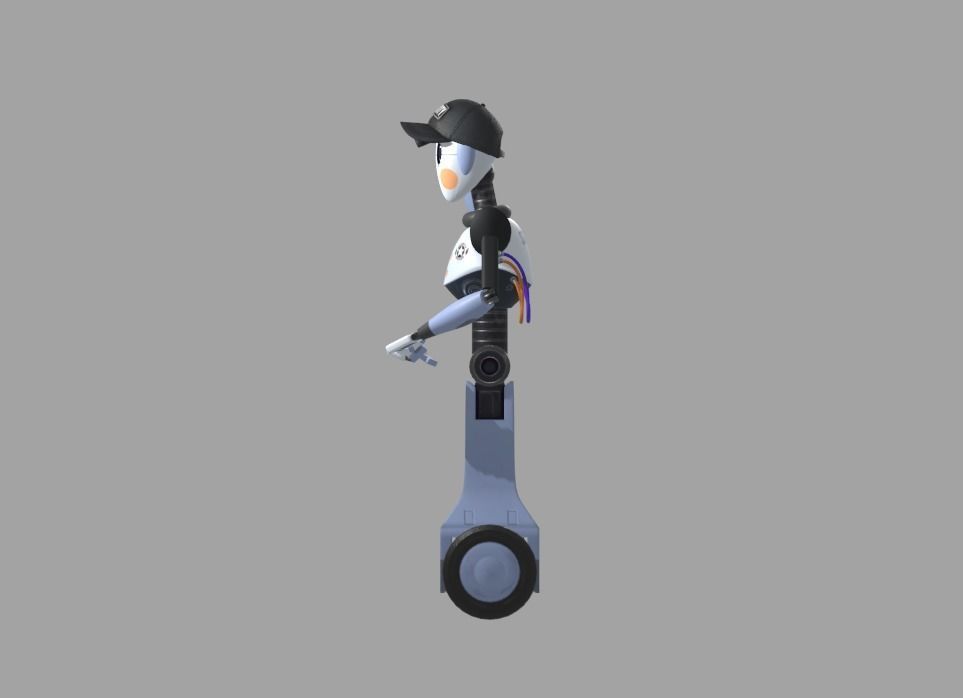 3d Model Security Bot Fnaf Security Breach Vr Ar Low Poly Cgtrader