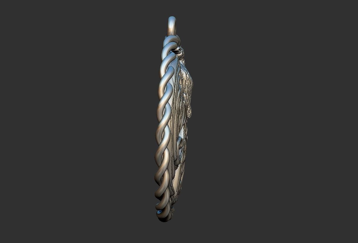 Phoenix Braided Pendant 3D model 3D printable | CGTrader