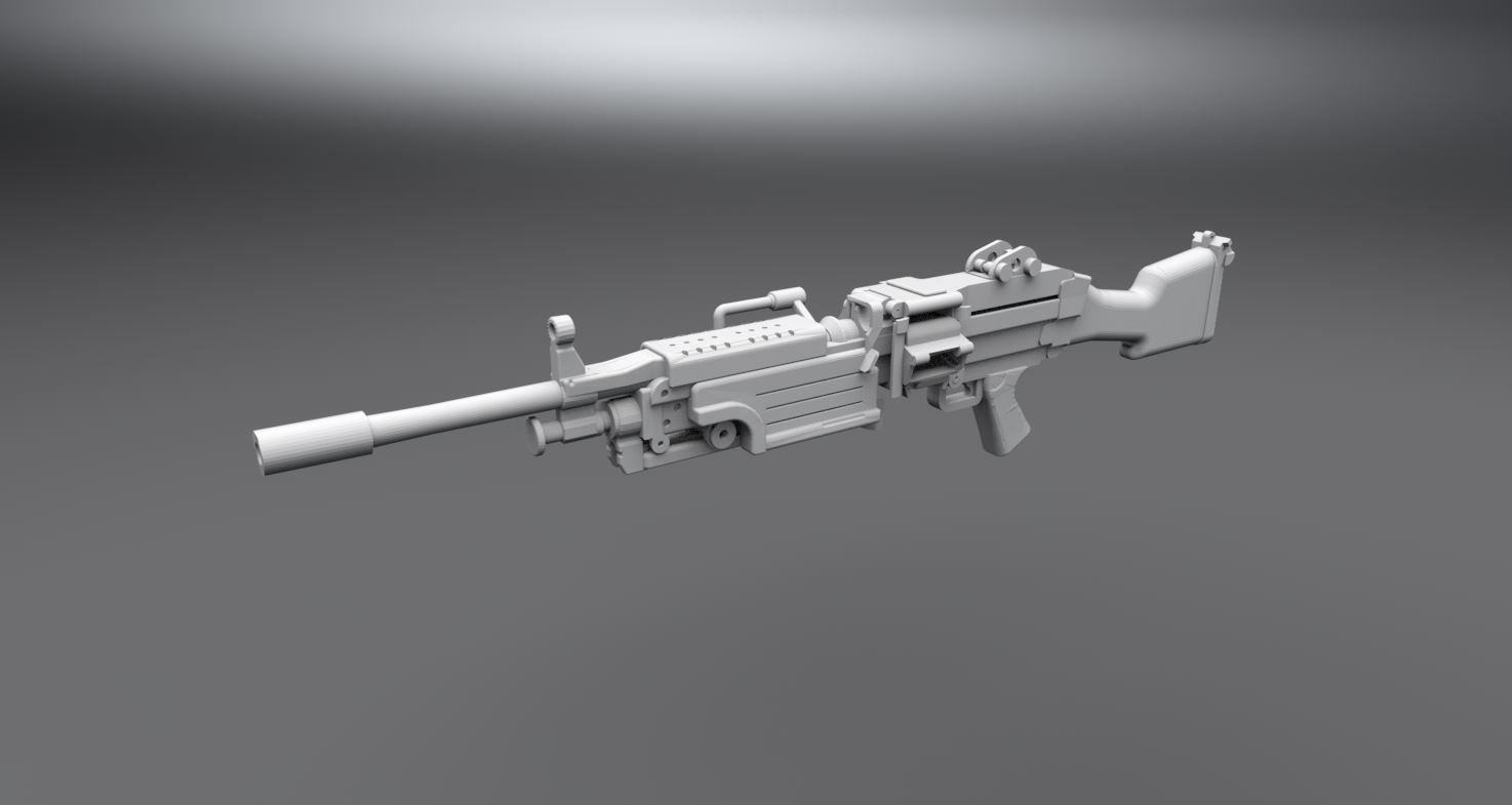 Fn Minimi Scale model 3D model 3D printable | CGTrader