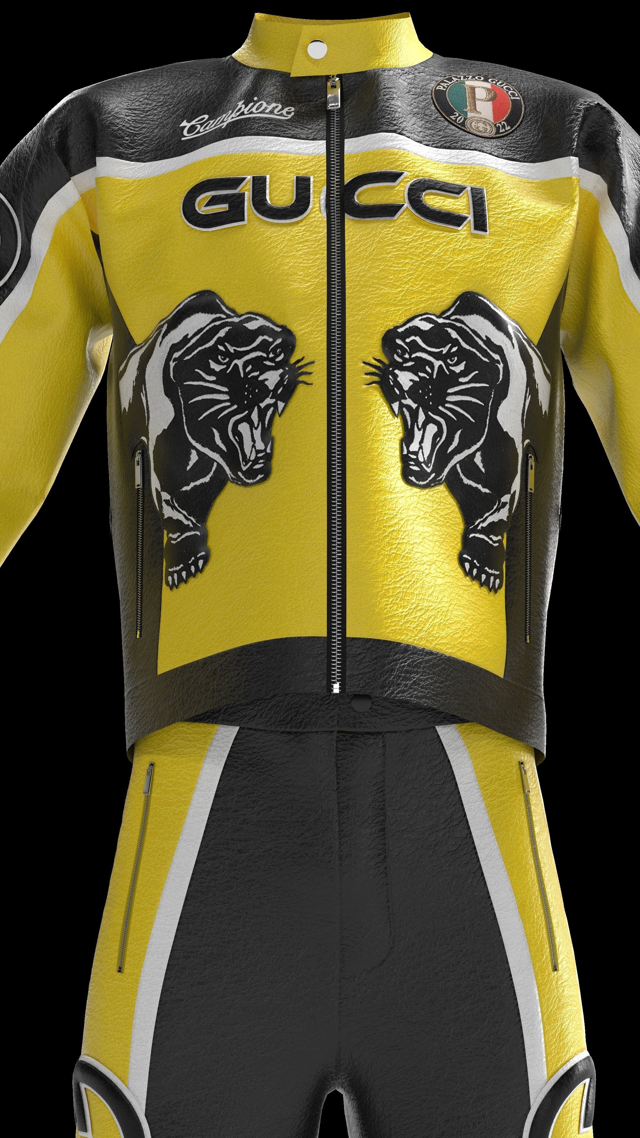 Gucci x Palace leather outfit 3d fashion clothing hype 3D model | CGTrader