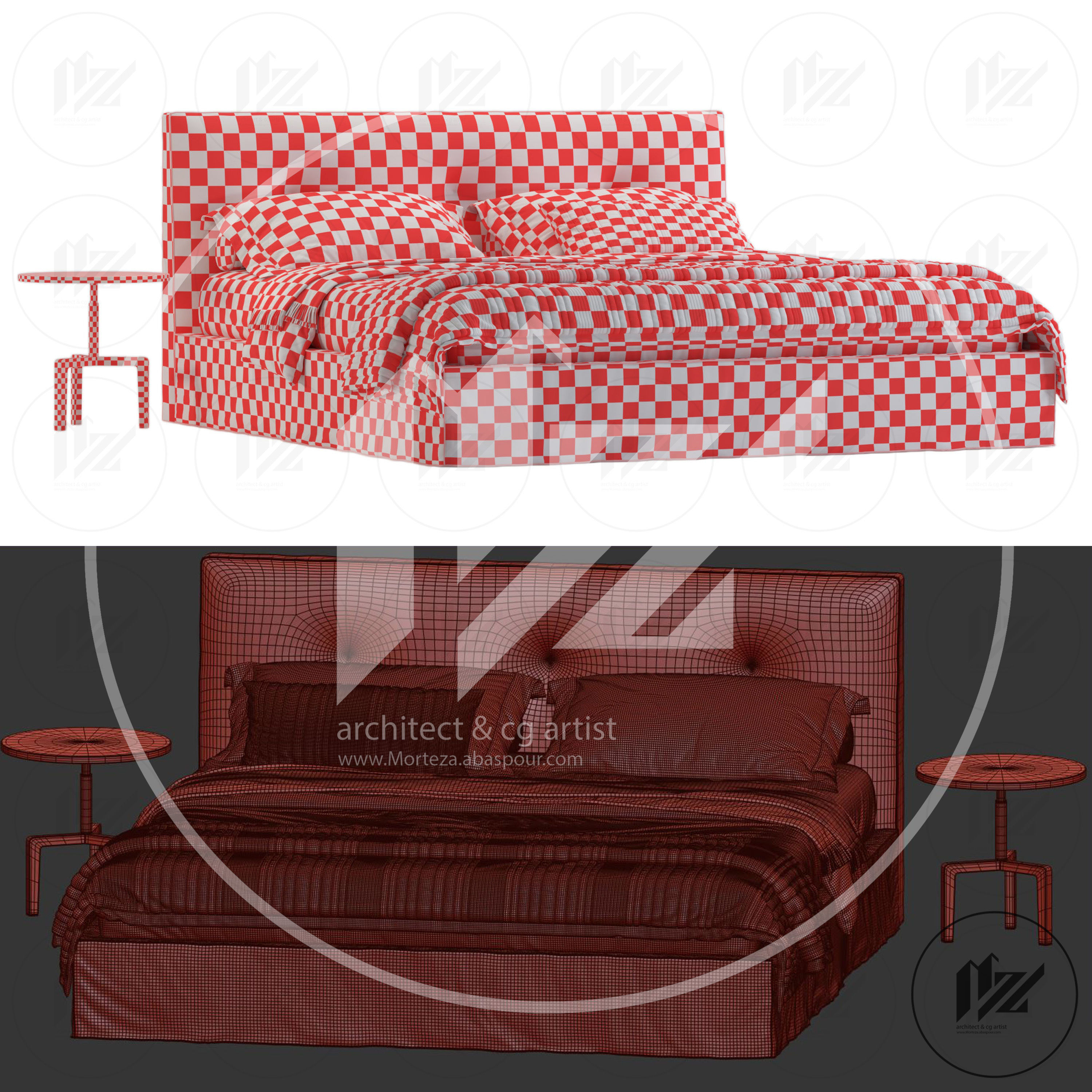 Flexteam RAY GOLD Bed 3D model | CGTrader