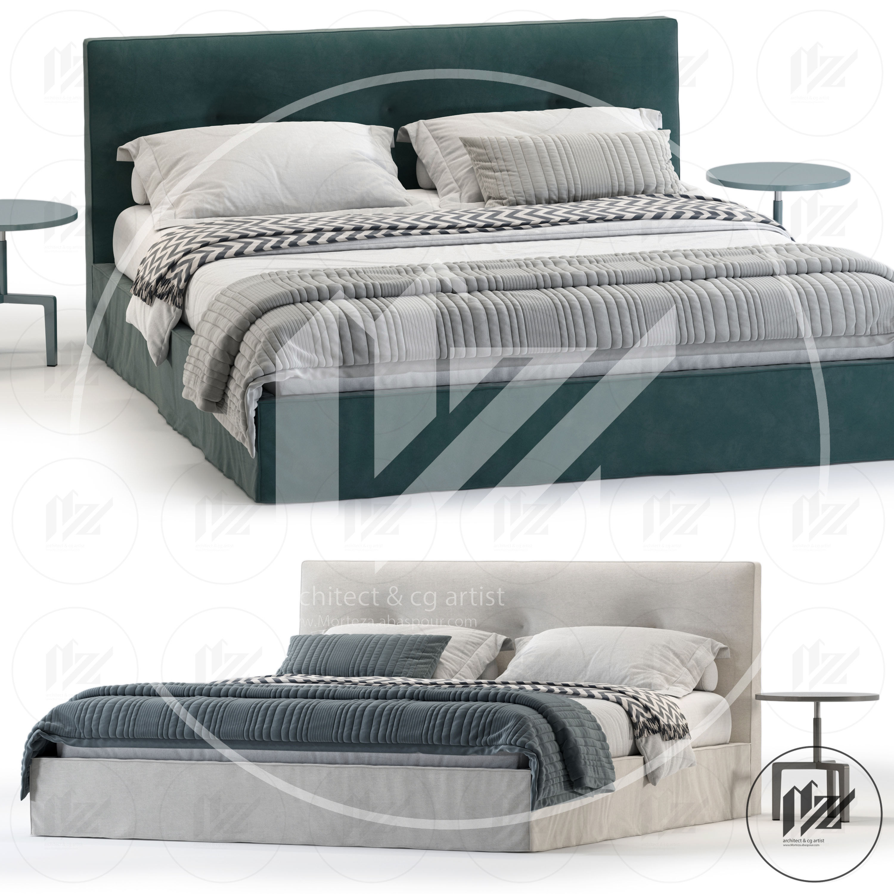 Flexteam RAY GOLD Bed 3D model | CGTrader