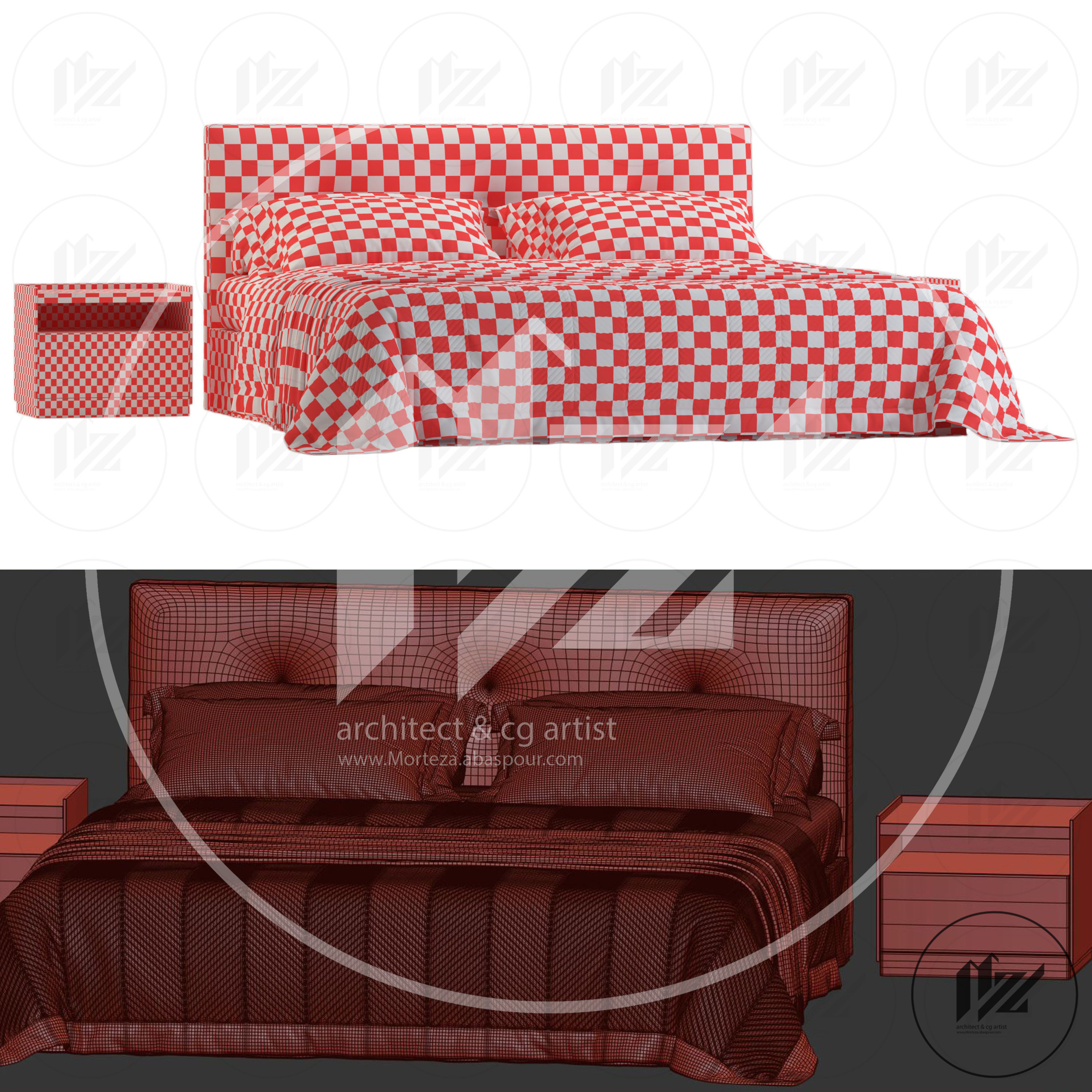 Flexteam RAY GOLD No2 Bed 3D model | CGTrader