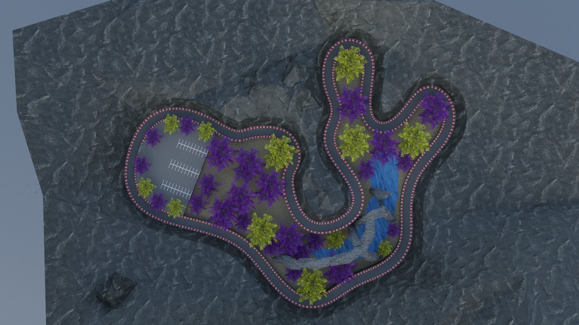 3D model Mountain Drift Map For Mobile - VR / AR / low-poly | CGTrader