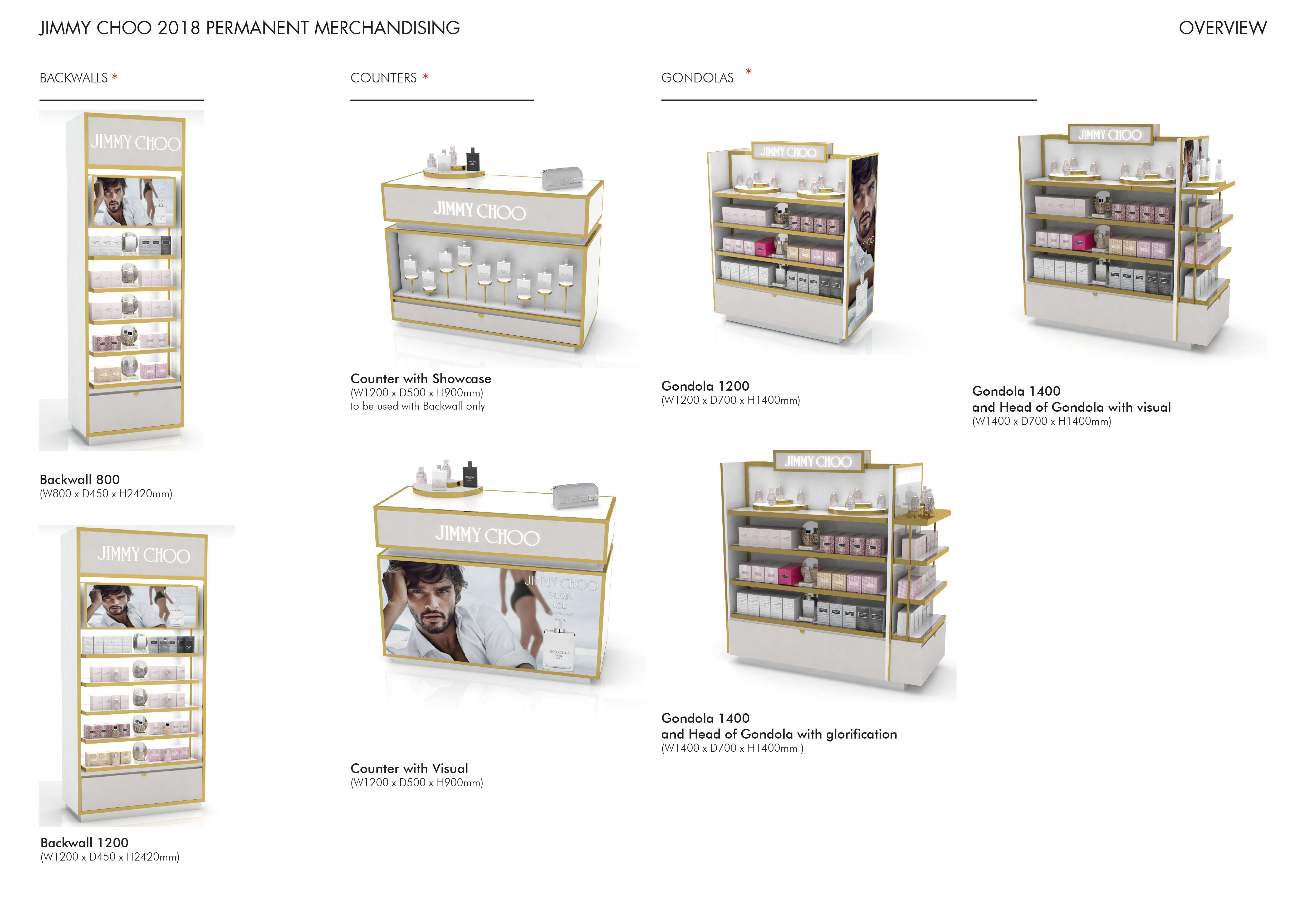 3D model Luxury Brand Permanent Merchandising Kiosk Gondola Design VR ...