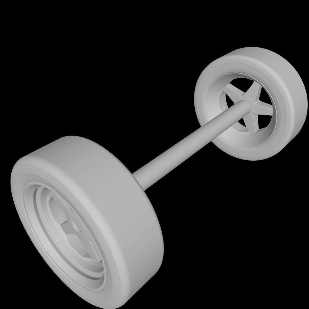 TOY CAR WHEELS WITH SHAFT 2- SPARE PARTS- TOY WHEELS 3D model 3D ...