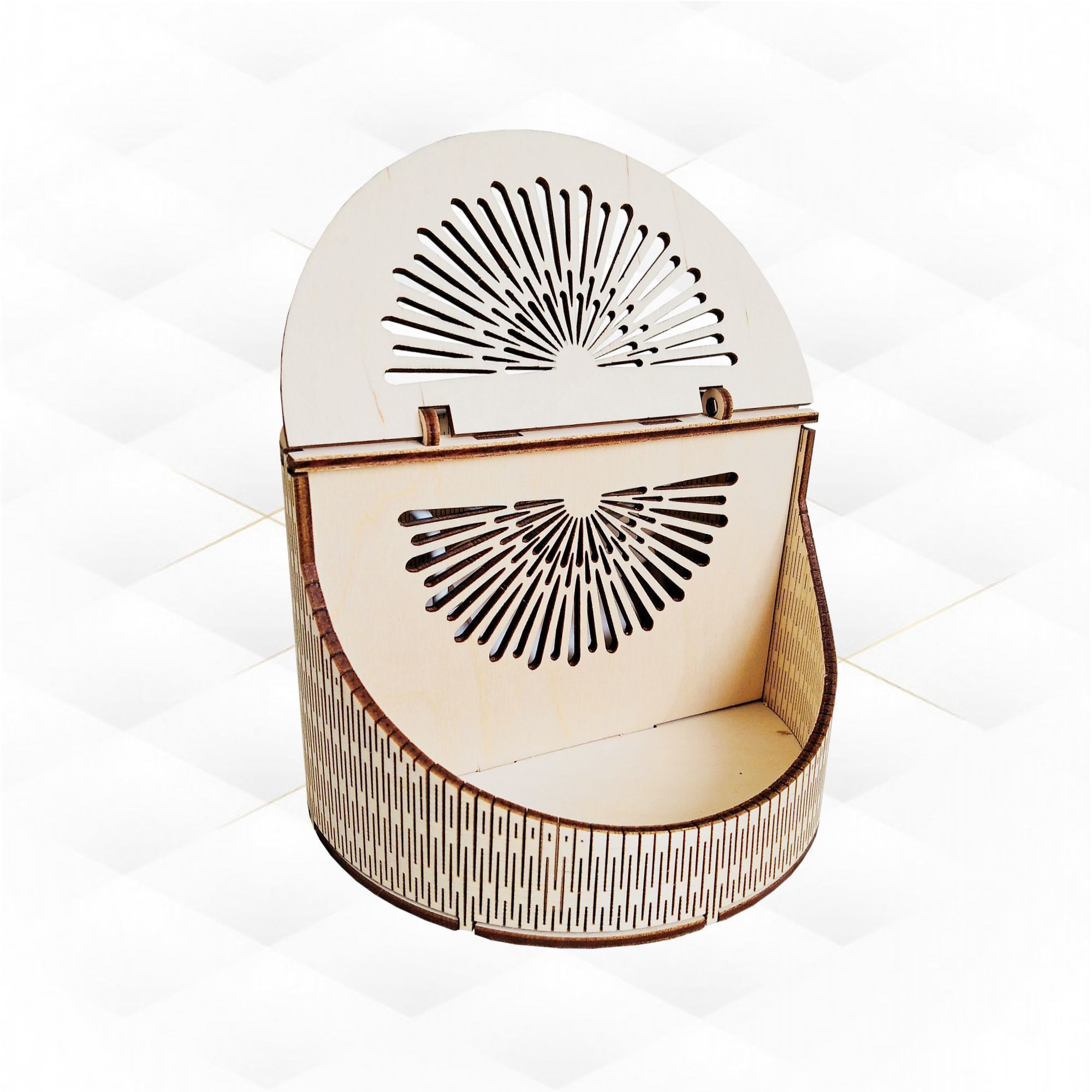 Gift stand organizer with lid svg dxf unique design laser cut 3D model ...