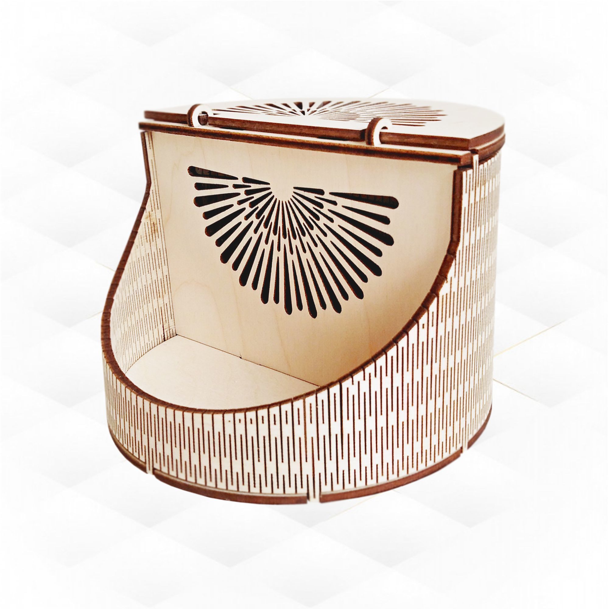 Gift stand organizer with lid svg dxf unique design laser cut 3D model ...