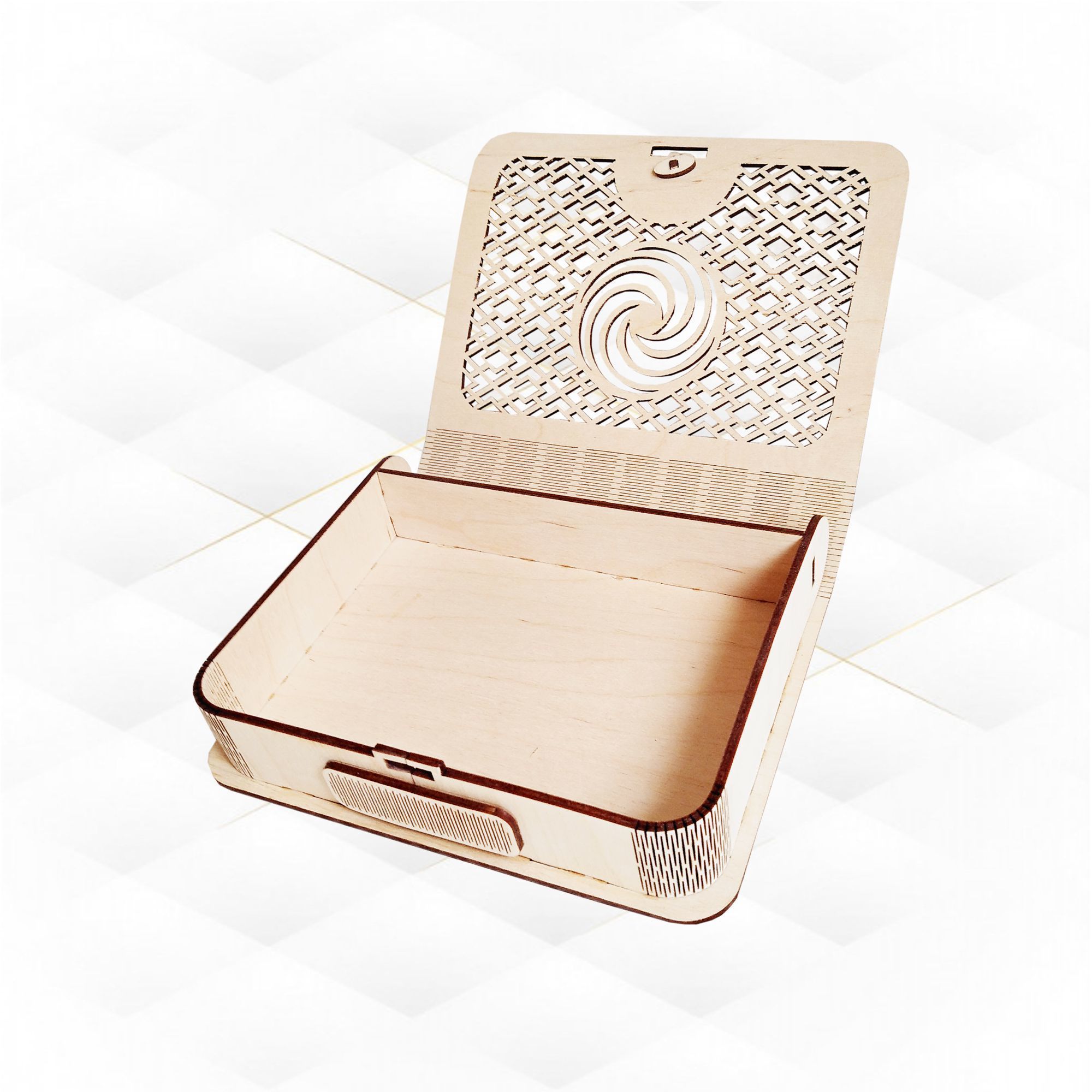 Gift Picture Box with pattern svg dxf design for laser cut 3D model 3D ...