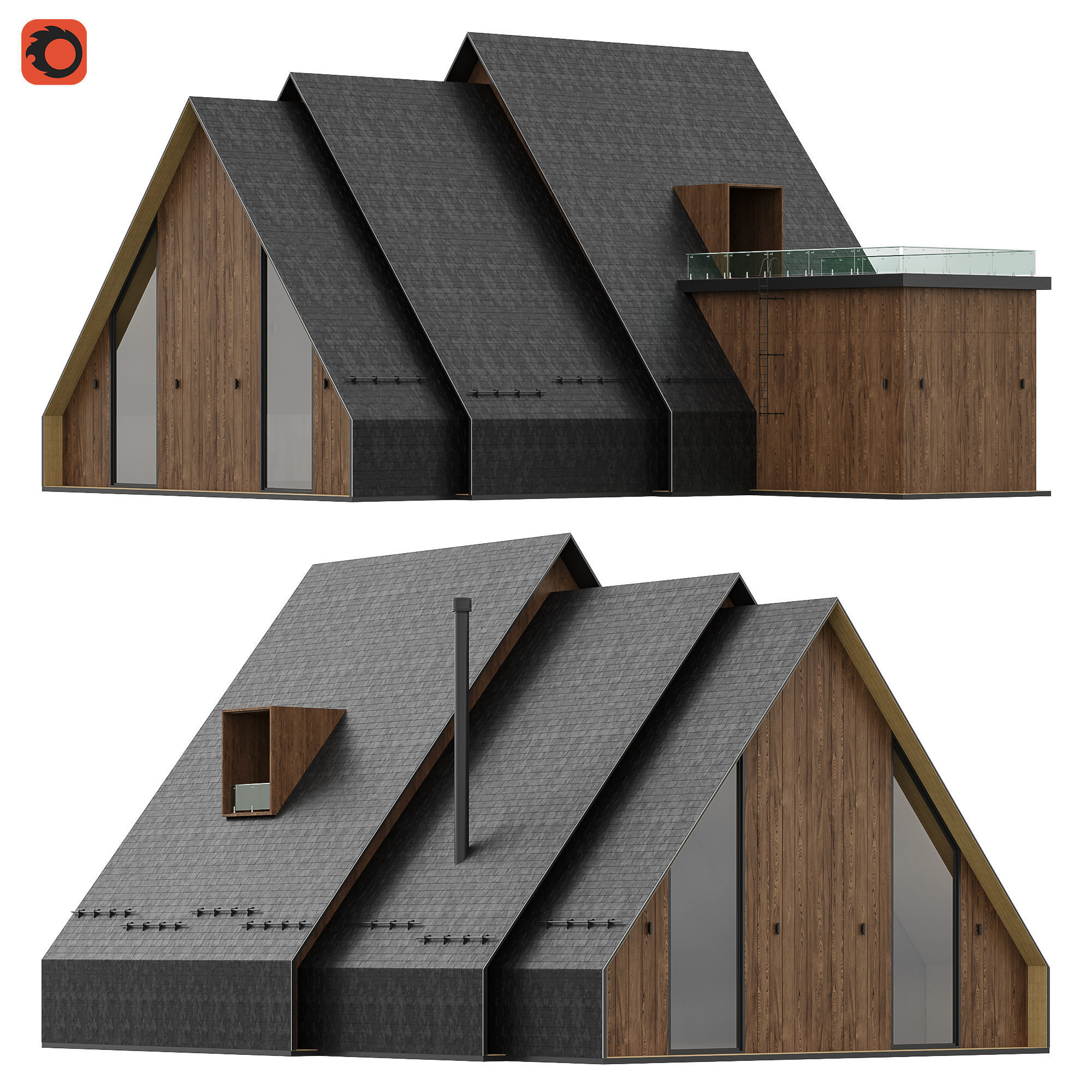 A Frame house1 3D model | CGTrader