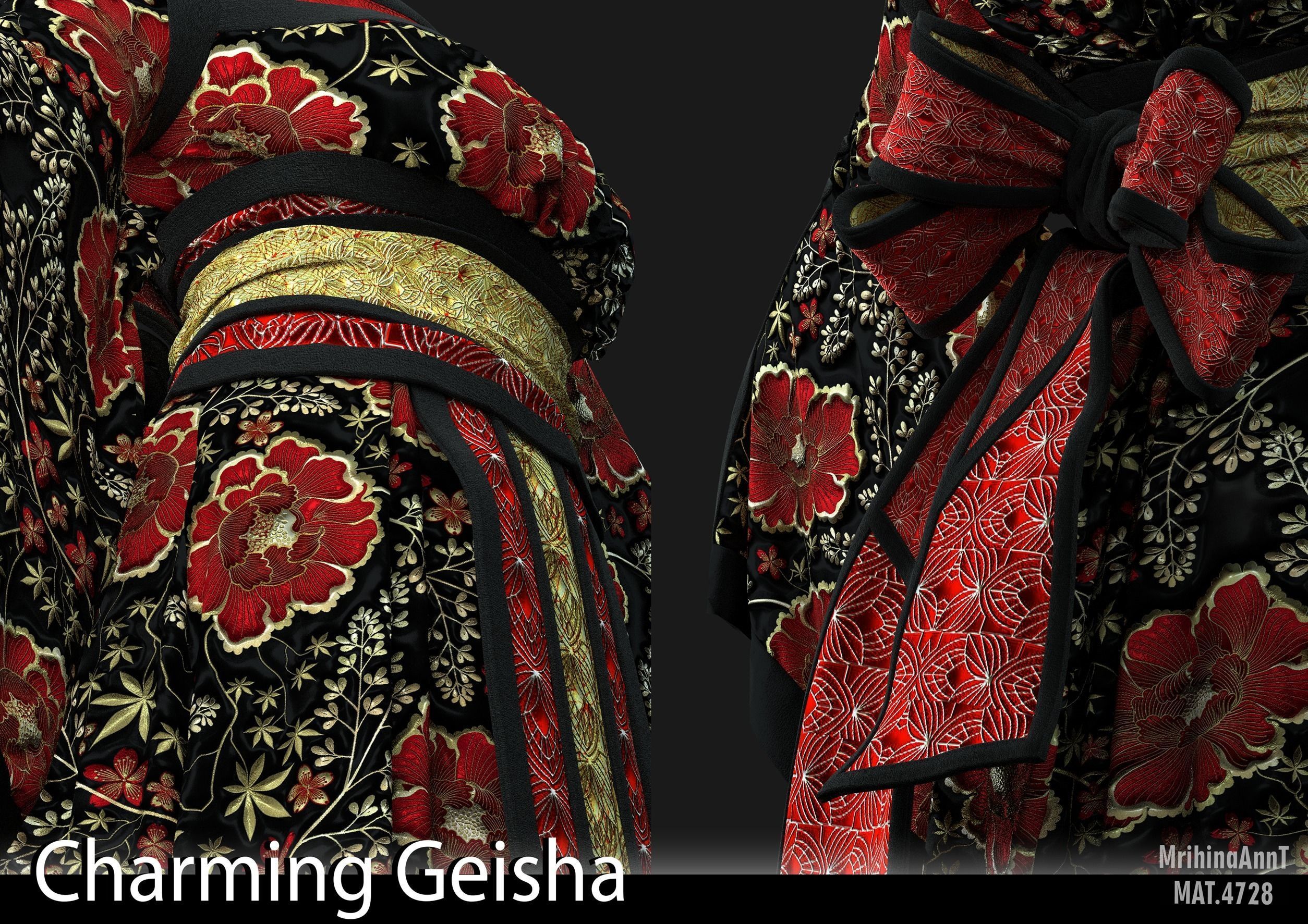 Charming Geisha 3D model | CGTrader