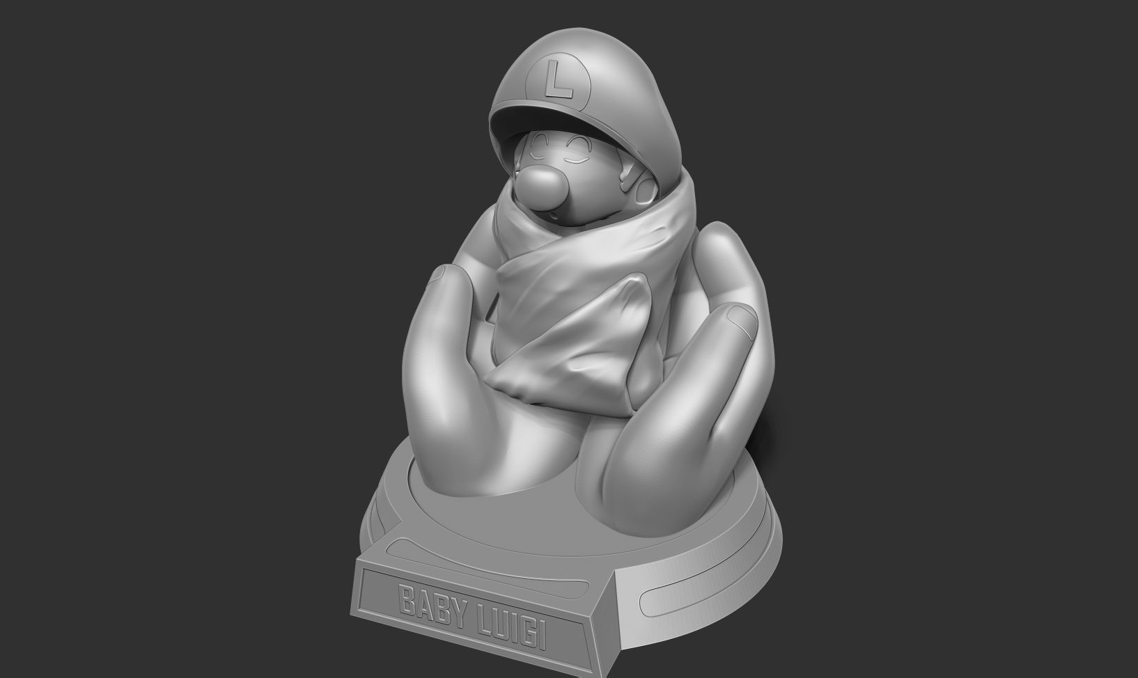 Cuddling Baby Luigi 3D model 3D printable | CGTrader