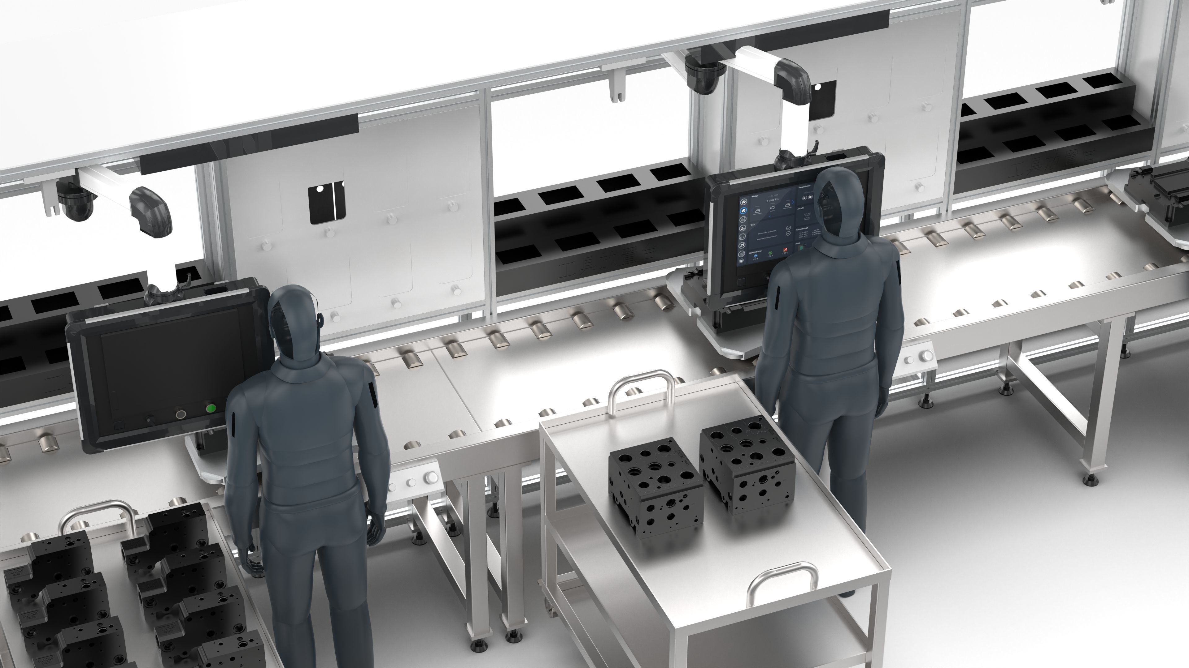 Hydraulic Valve Manual Intelligent Assembly Line 3D model | CGTrader