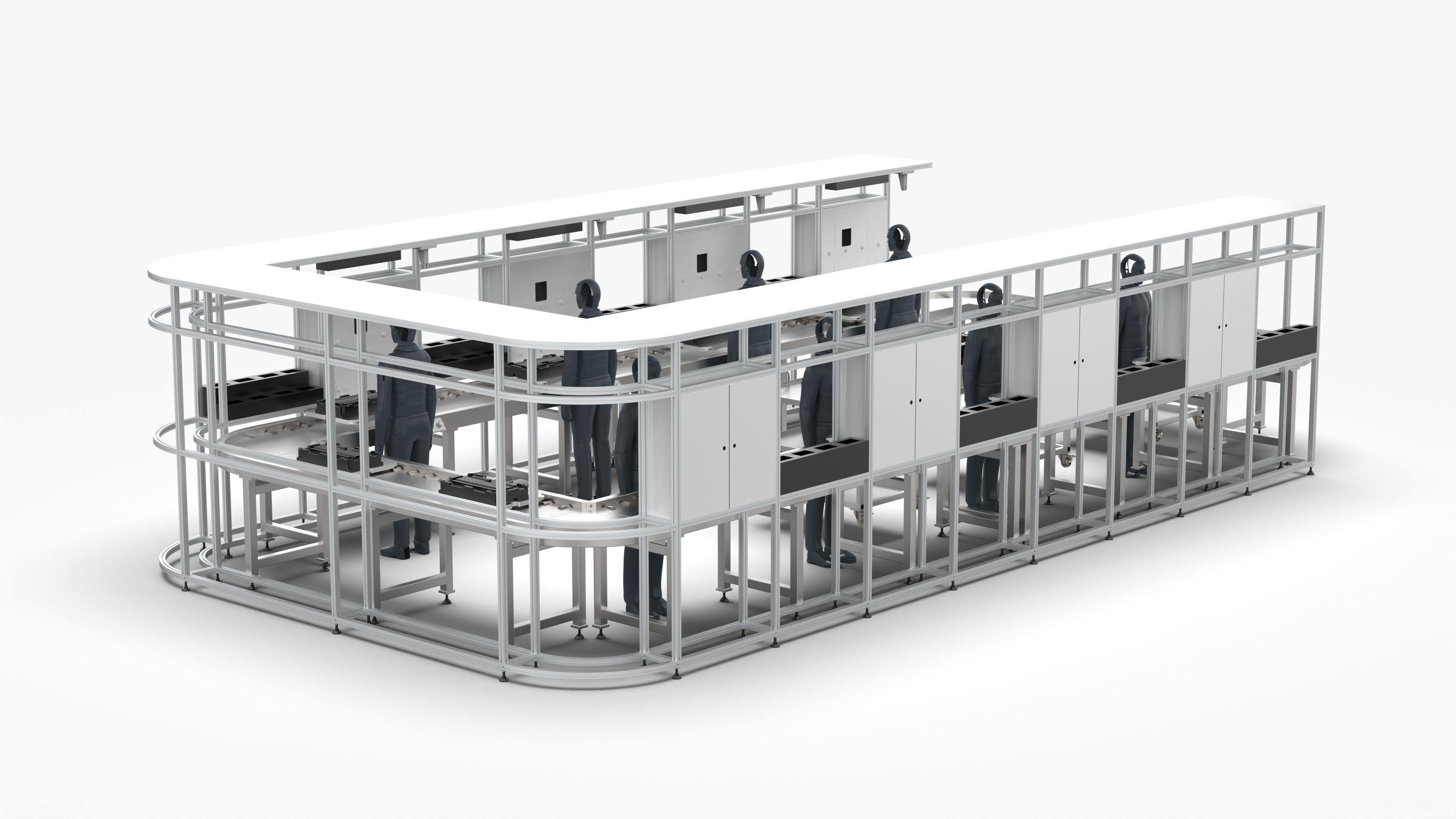 Hydraulic Valve Manual Intelligent Assembly Line 3D model | CGTrader