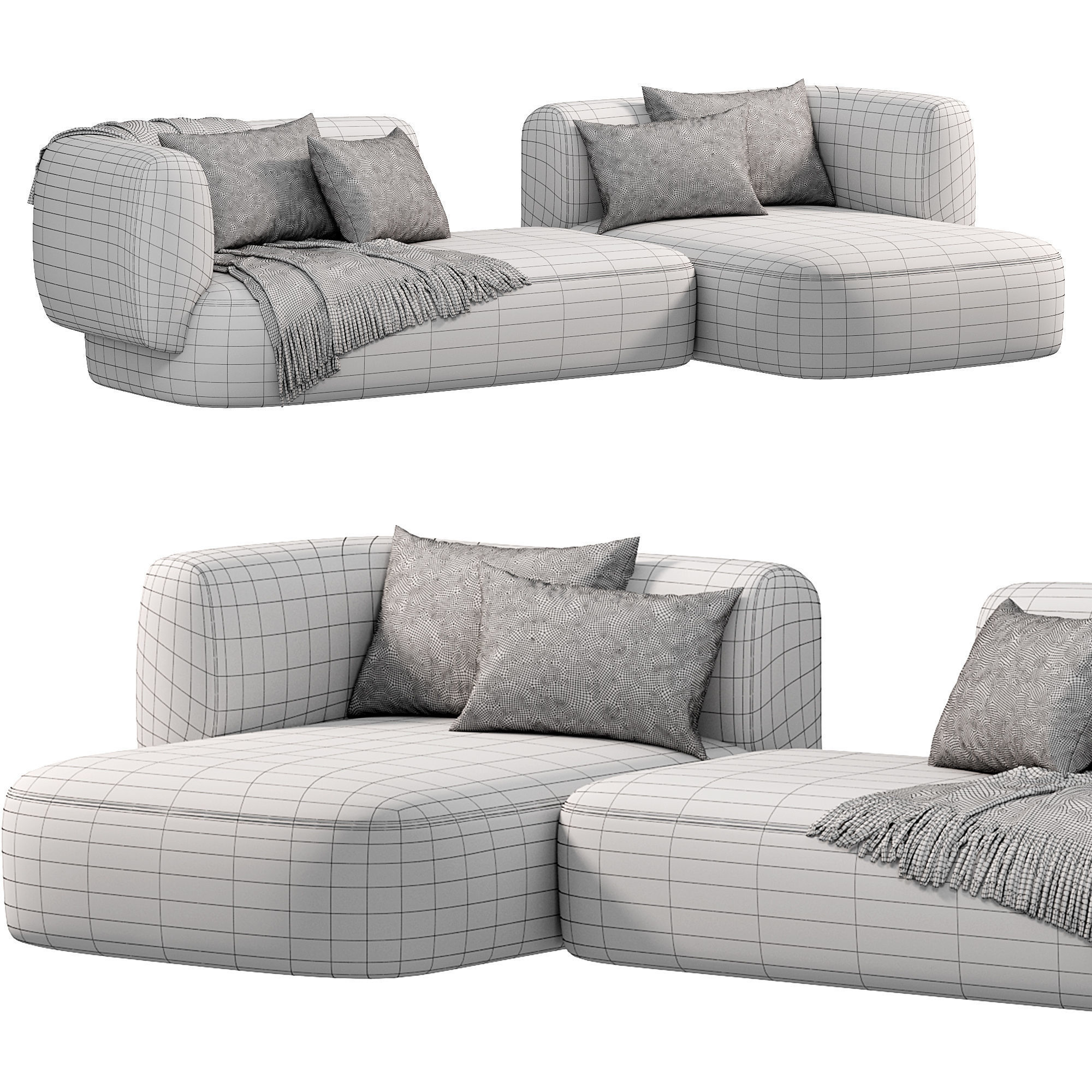 Hug Modular Sofa 5 3D model | CGTrader