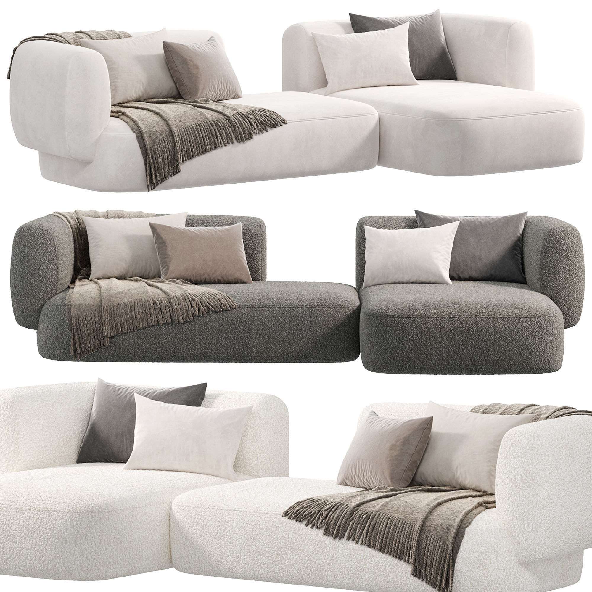 Hug Modular Sofa 5 3D model | CGTrader