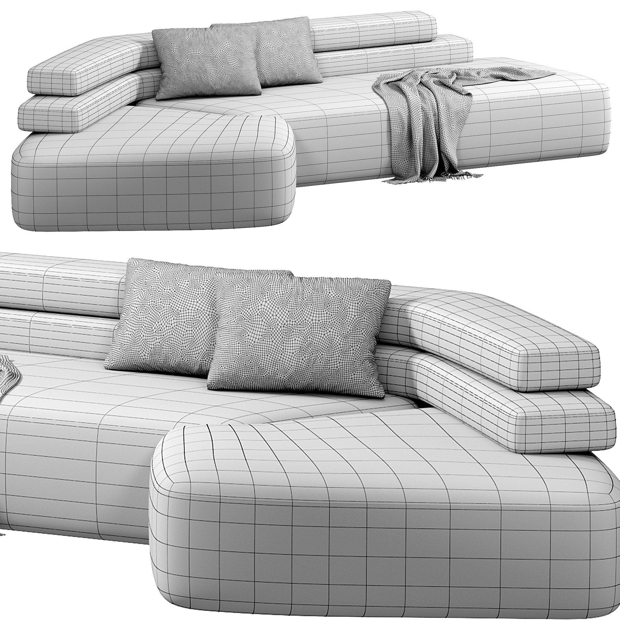Rift sofa by Patricia Urquiola 3D model | CGTrader