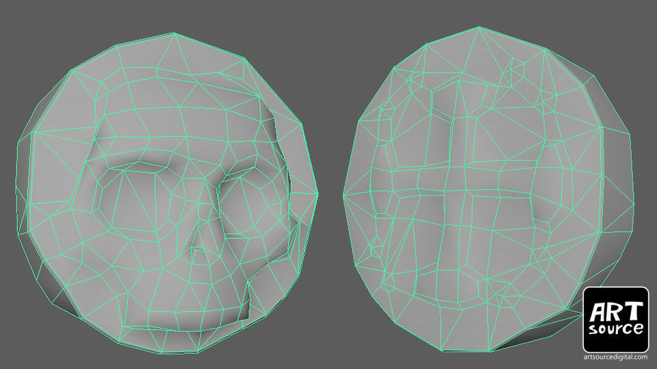 3D model Pirate Gold Coin - Unlit VR / AR / low-poly | CGTrader