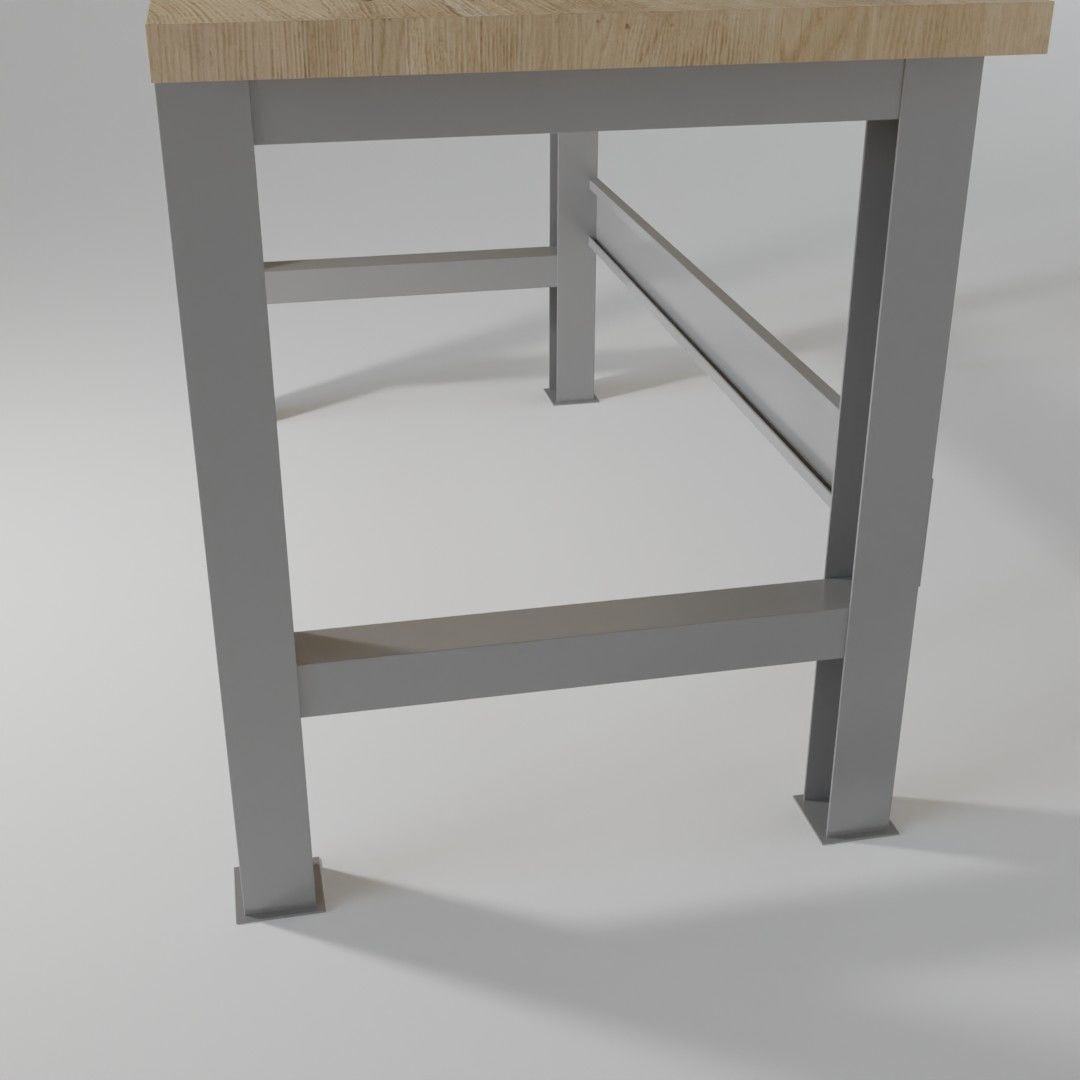 Metal work bench 3D model | CGTrader