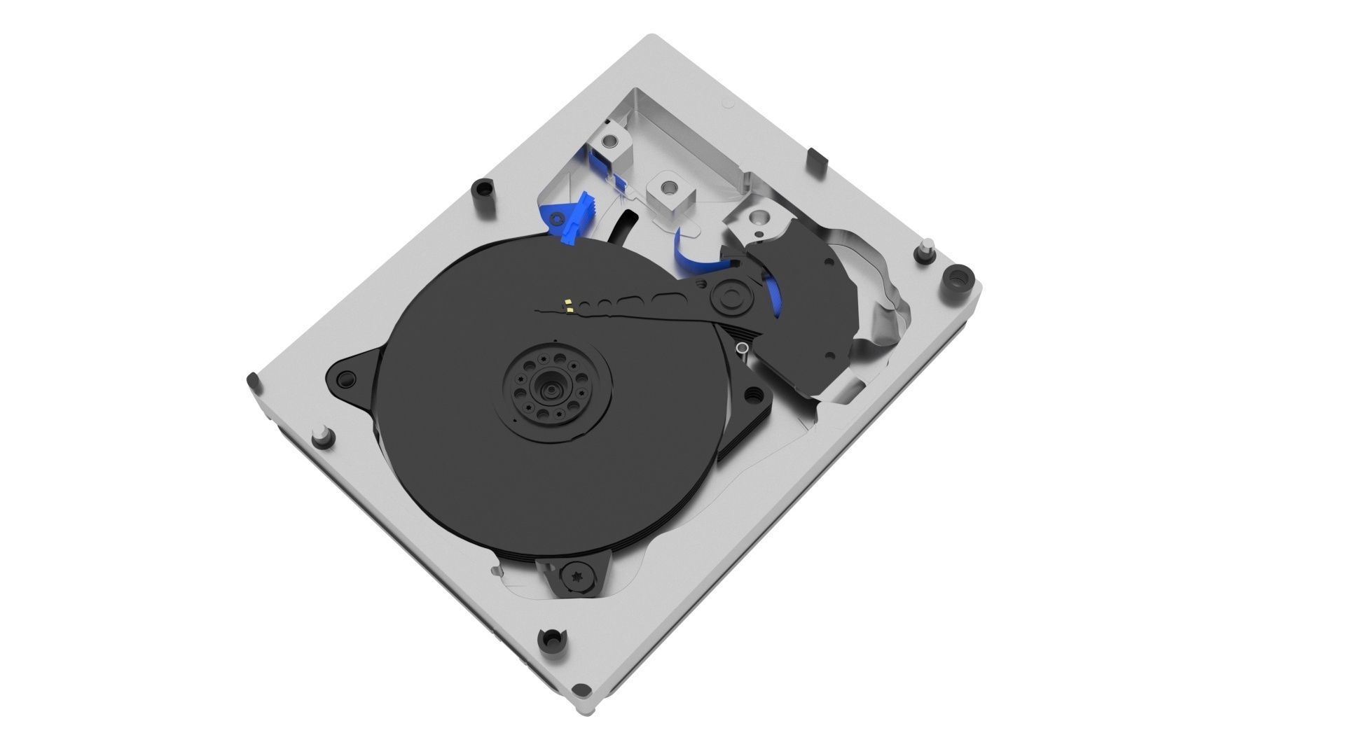 Opened Hard Disk Drive 3D model | CGTrader
