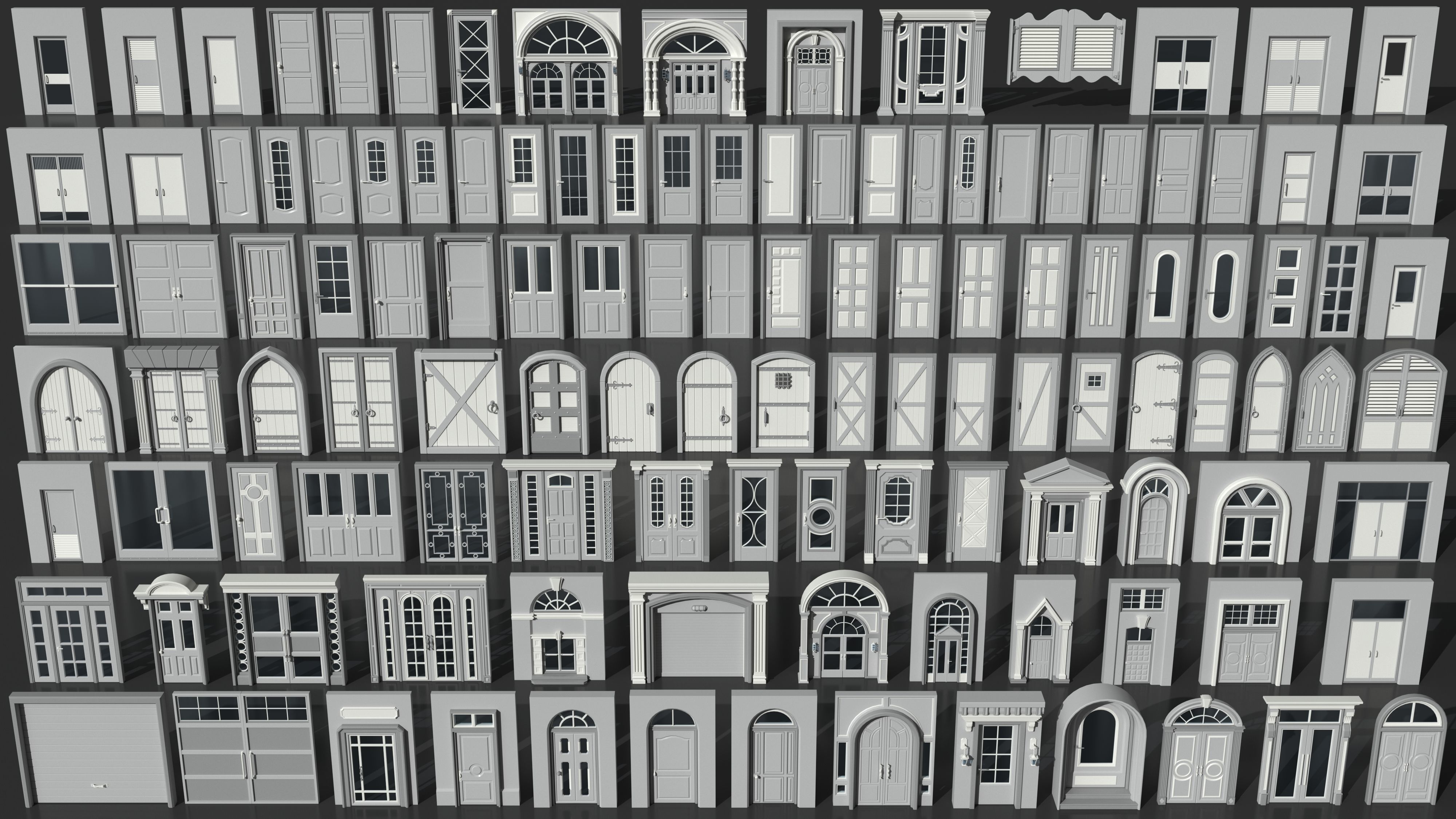 Doors Collection - 120 pieces 3D model | CGTrader