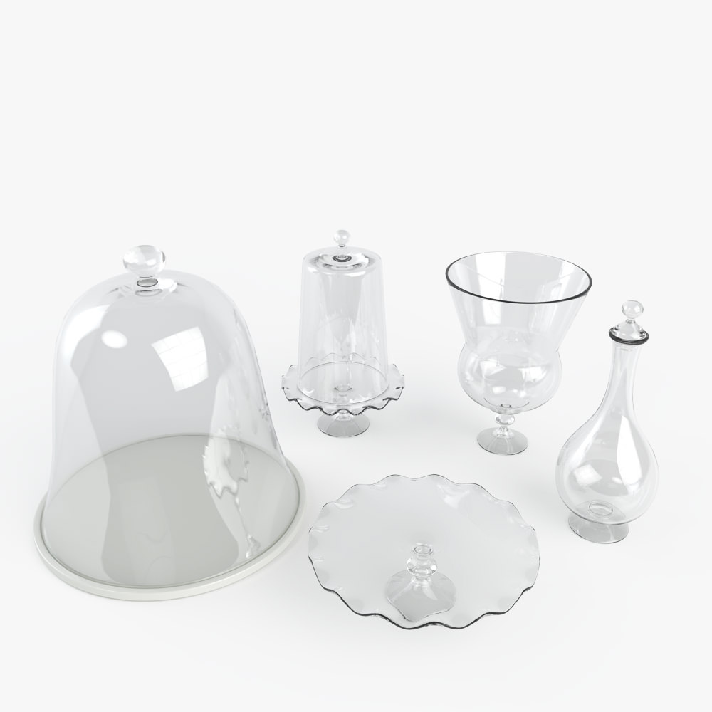 Antique Glassware 3D model | CGTrader