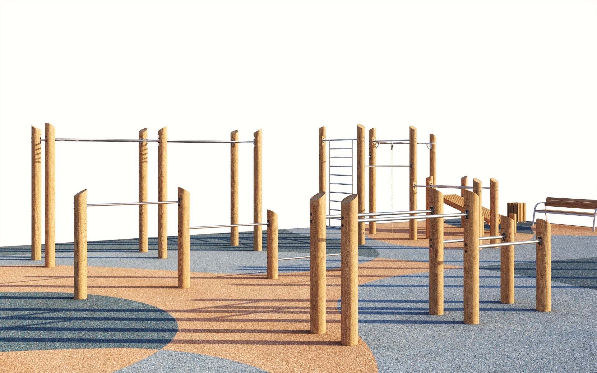 Workout sport playground 3D model | CGTrader