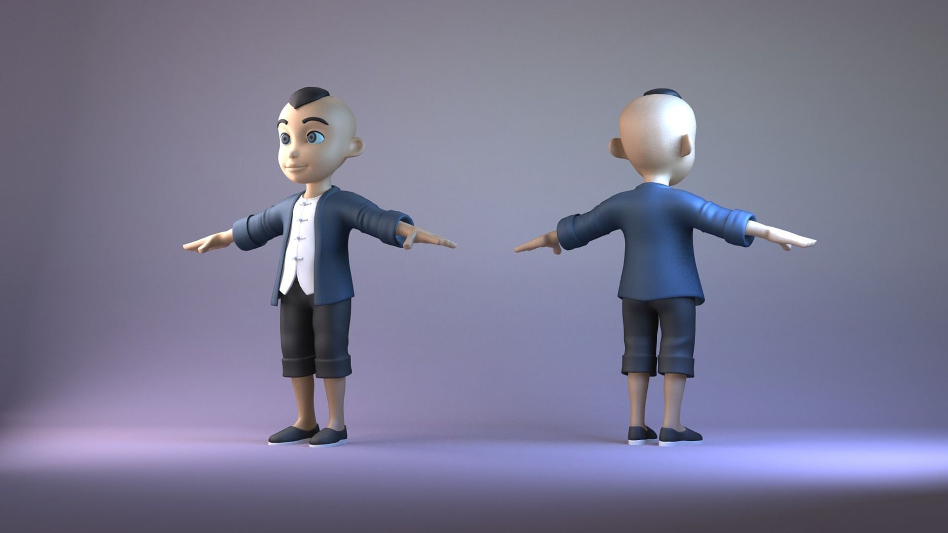 Animated characters Little Boys students passersby boy 3D model | CGTrader