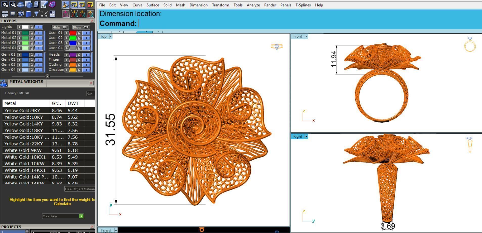 Kuwait Ring Turkish Design 3D model 3D printable | CGTrader