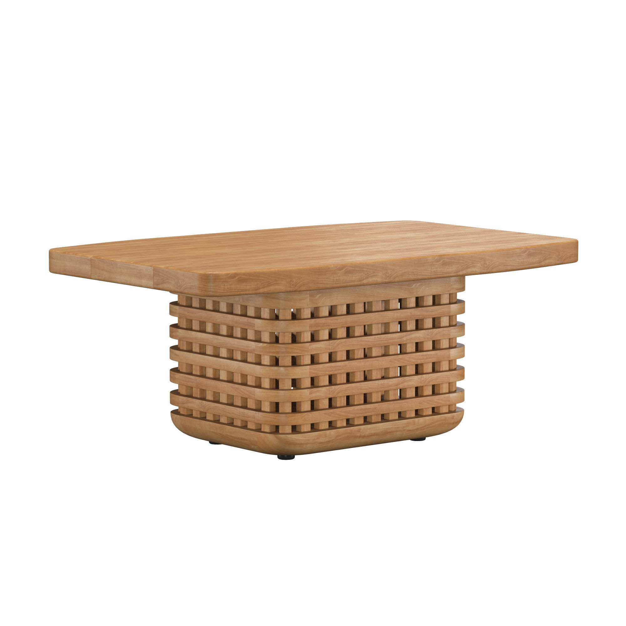 TRELICA TEAK SIDE TABLE 3D model | CGTrader